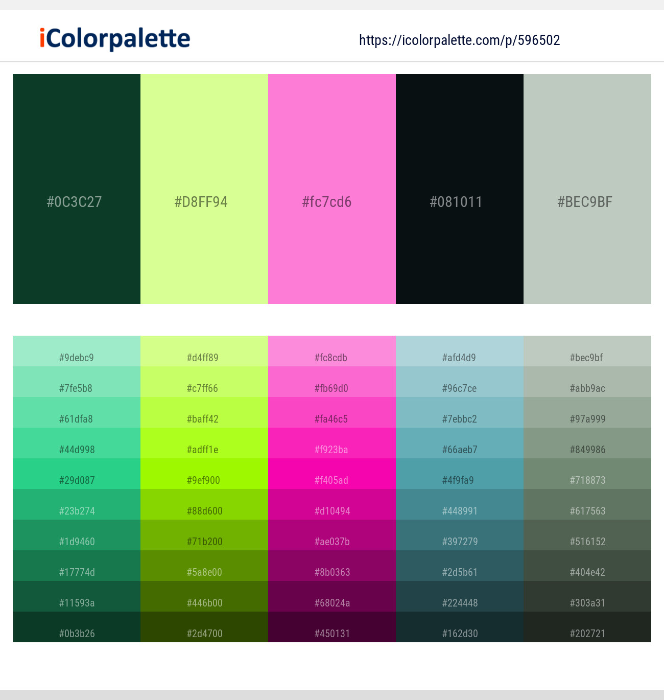 375+ Bottle Green Color Palettes & Gradient Ideas | iColorPalette