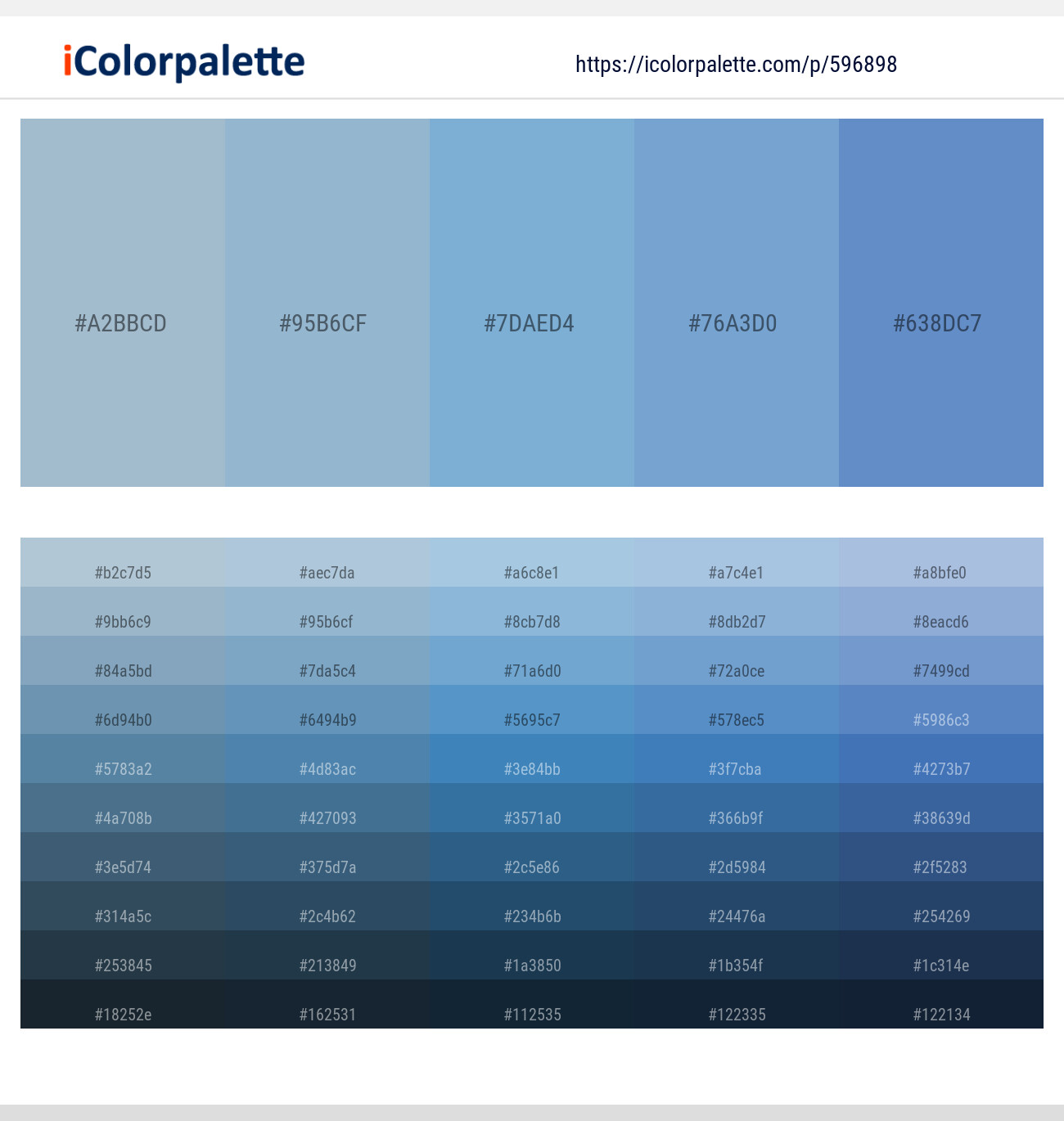 Casper – Rock Blue – Polo Blue – Danube – Danube Color scheme ...