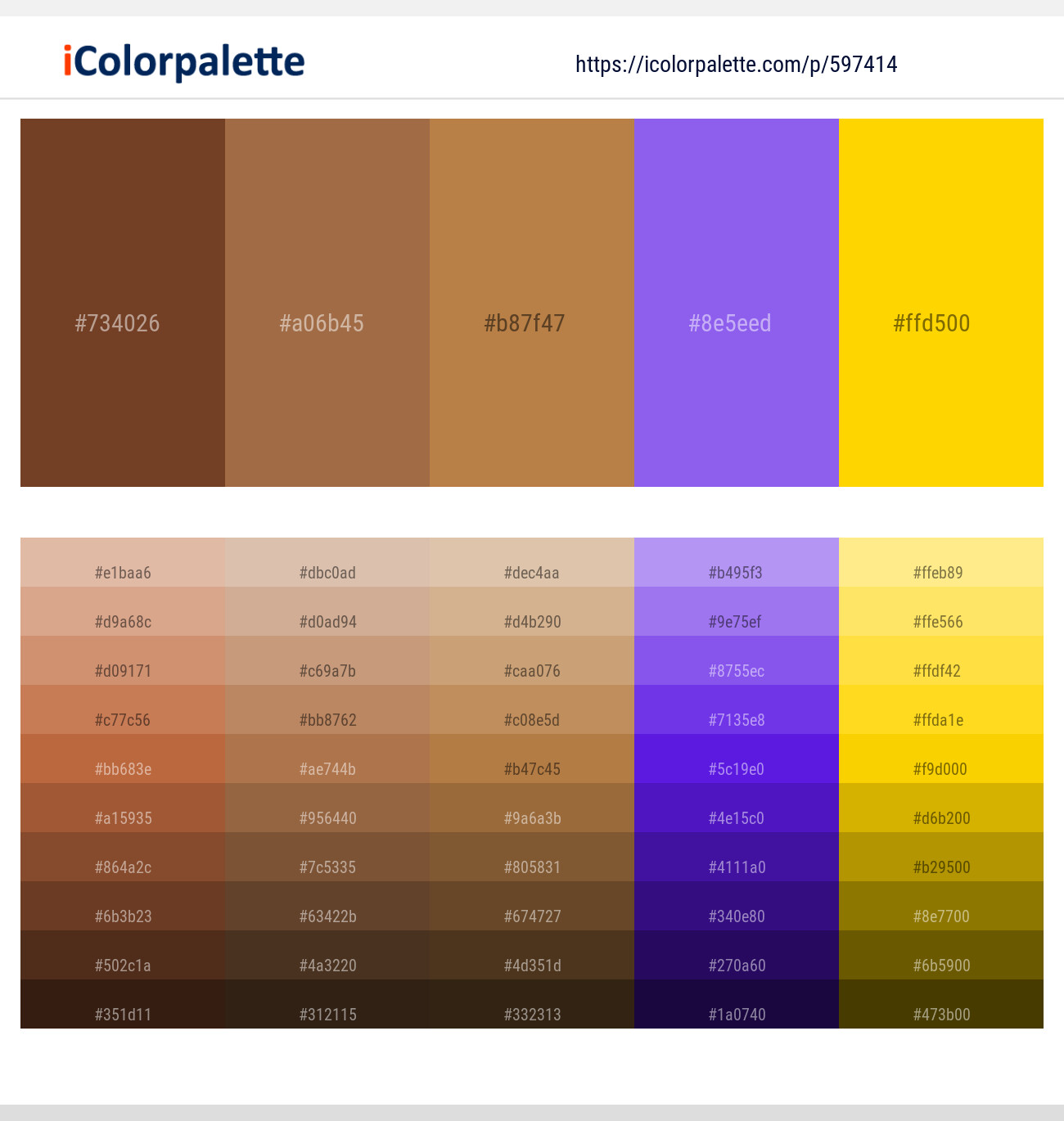 2735+ Medium Purple Color Palettes & Gradient Ideas | iColorPalette