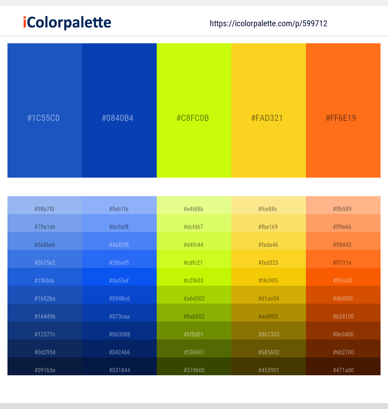 3135+ Royal Blue Color Palettes & Gradient Ideas | iColorPalette