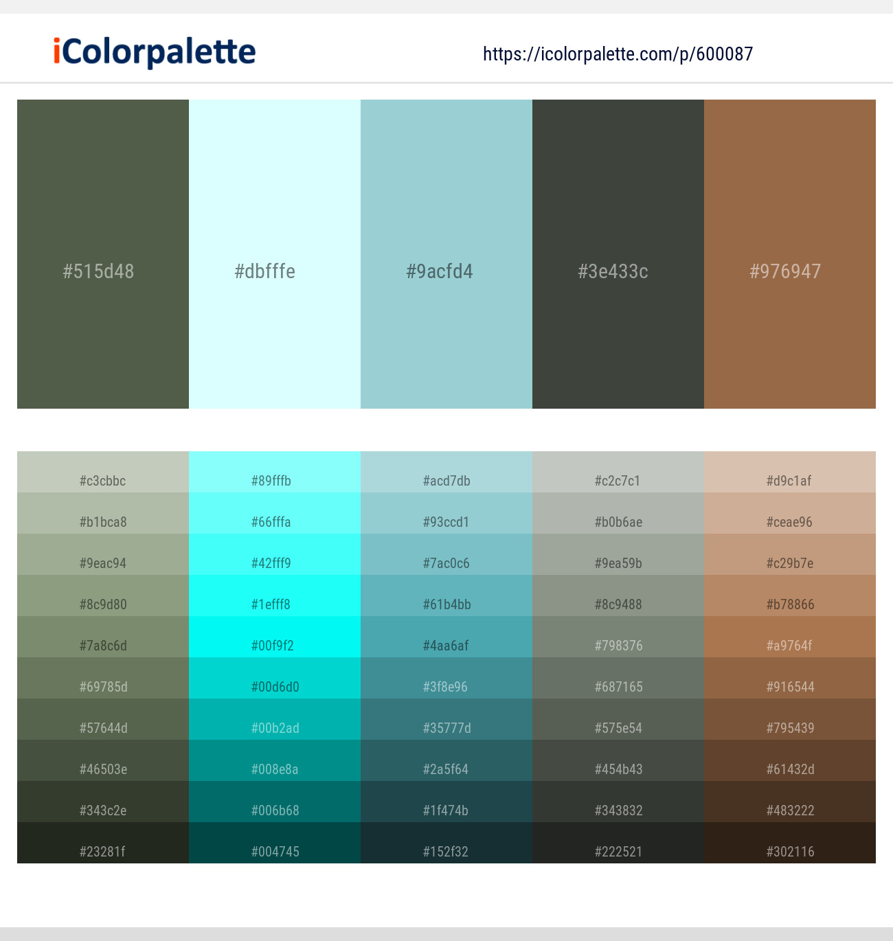 36+ Baby Blue Color Palettes & Gradient Ideas | iColorPalette