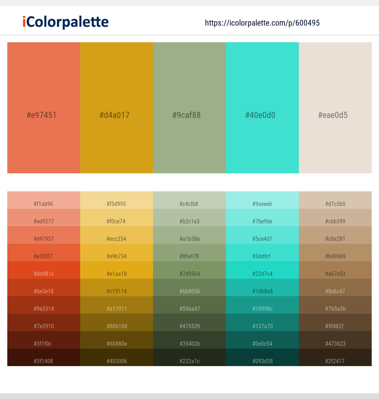 42+ Turquoise And Beige Color Palettes & Gradient Ideas | iColorPalette