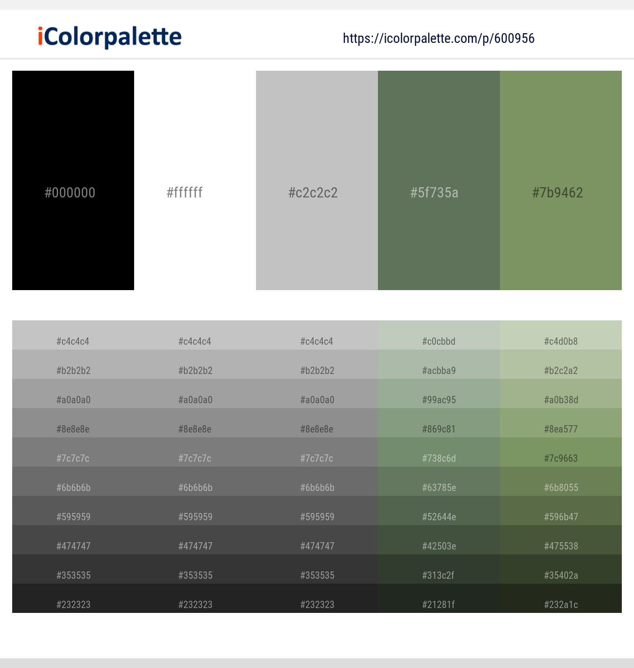 10829+ Silver Color Palettes & Gradient Ideas | iColorPalette