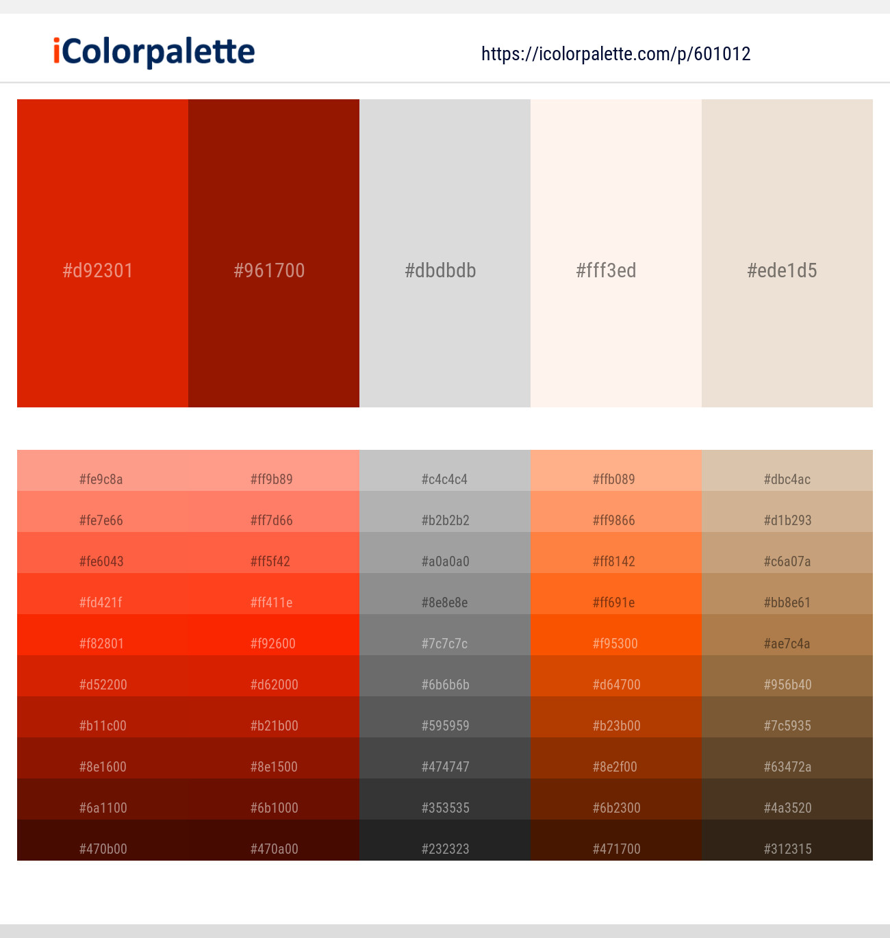 6643+ Red Color Palettes & Gradient Ideas | iColorPalette