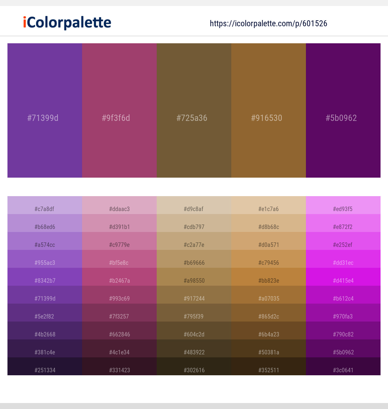 274+ Royal Purple Color Palettes & Gradient Ideas | iColorPalette