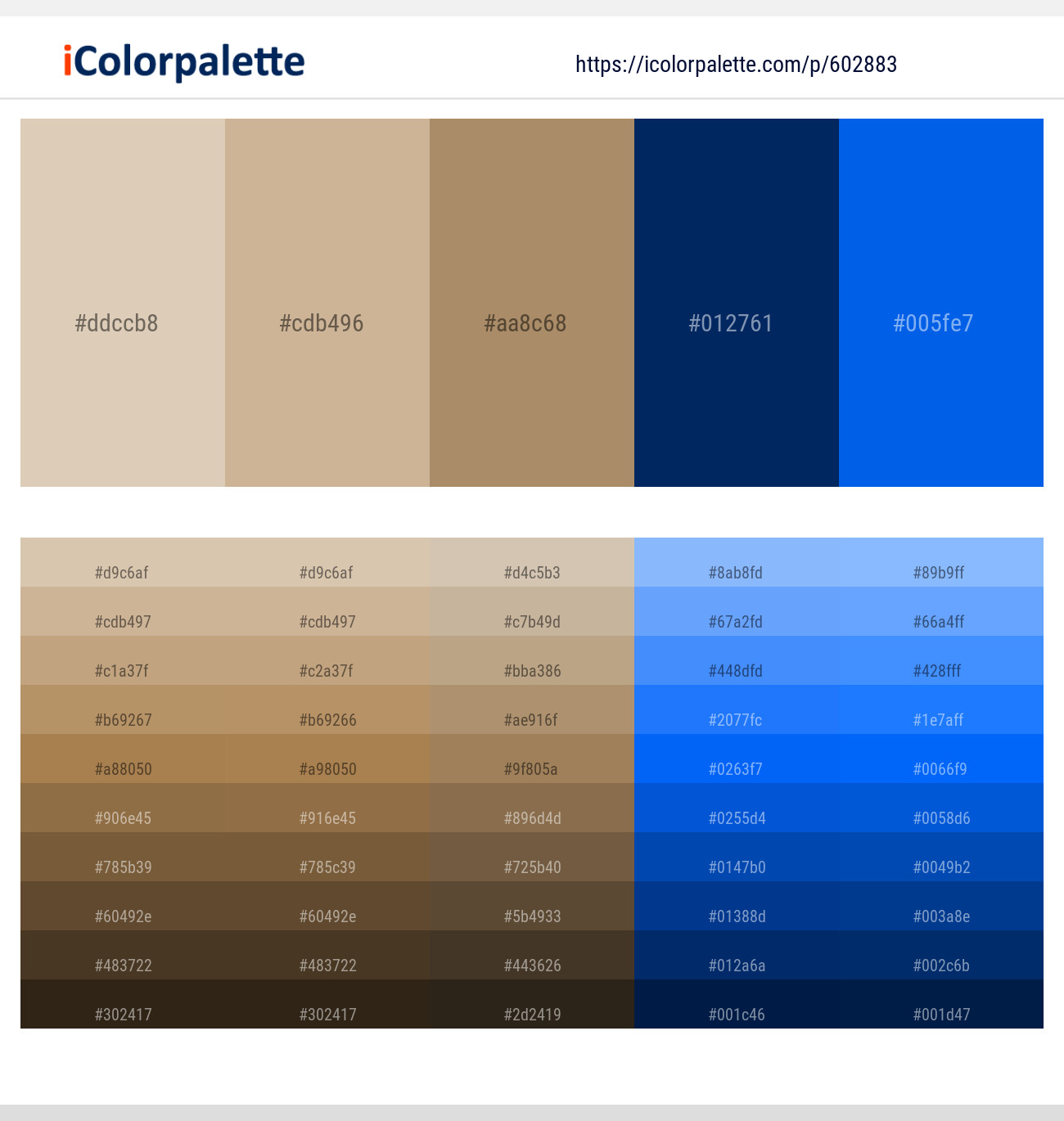 25185+ Tan Color Palettes & Gradient Ideas | iColorPalette