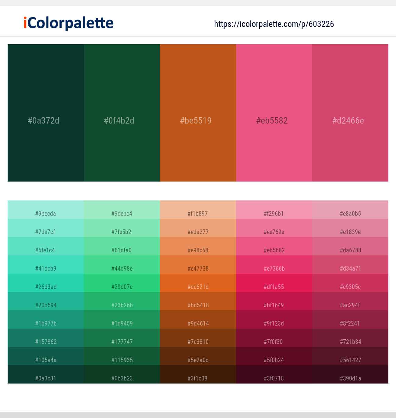 375+ Bottle Green Color Palettes & Gradient Ideas | iColorPalette
