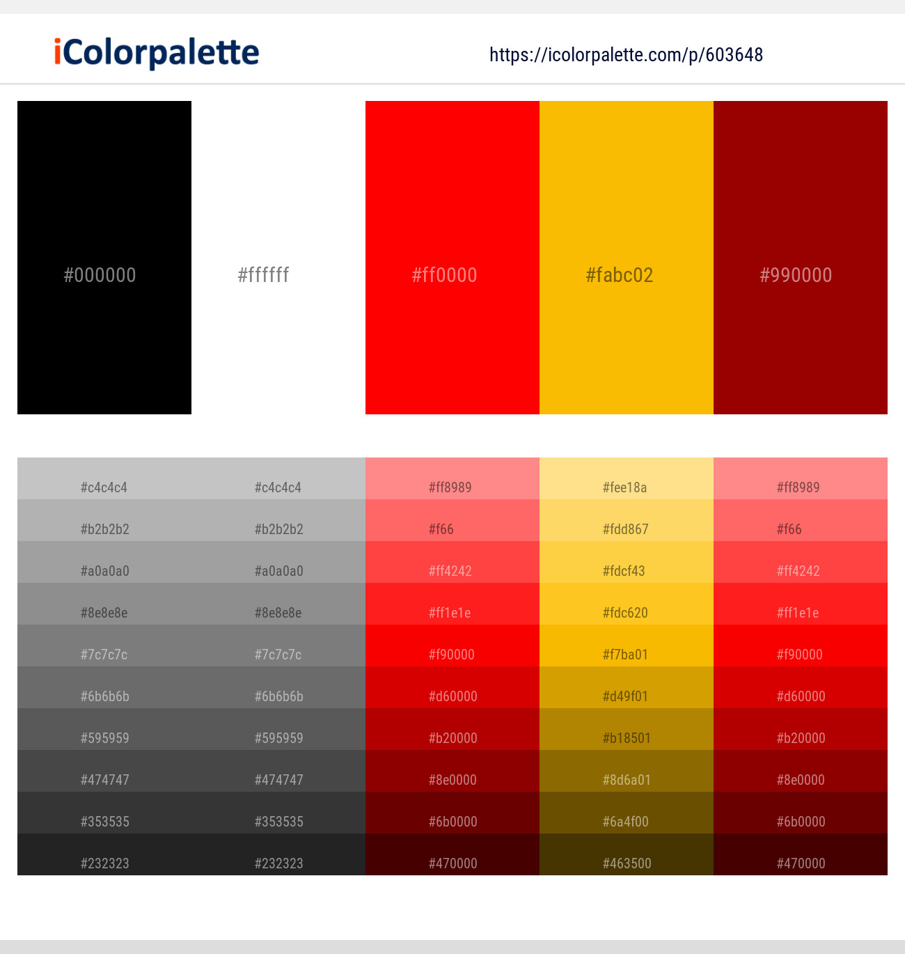 Black – White – Red – Selective Yellow – Red Berry Color scheme ...