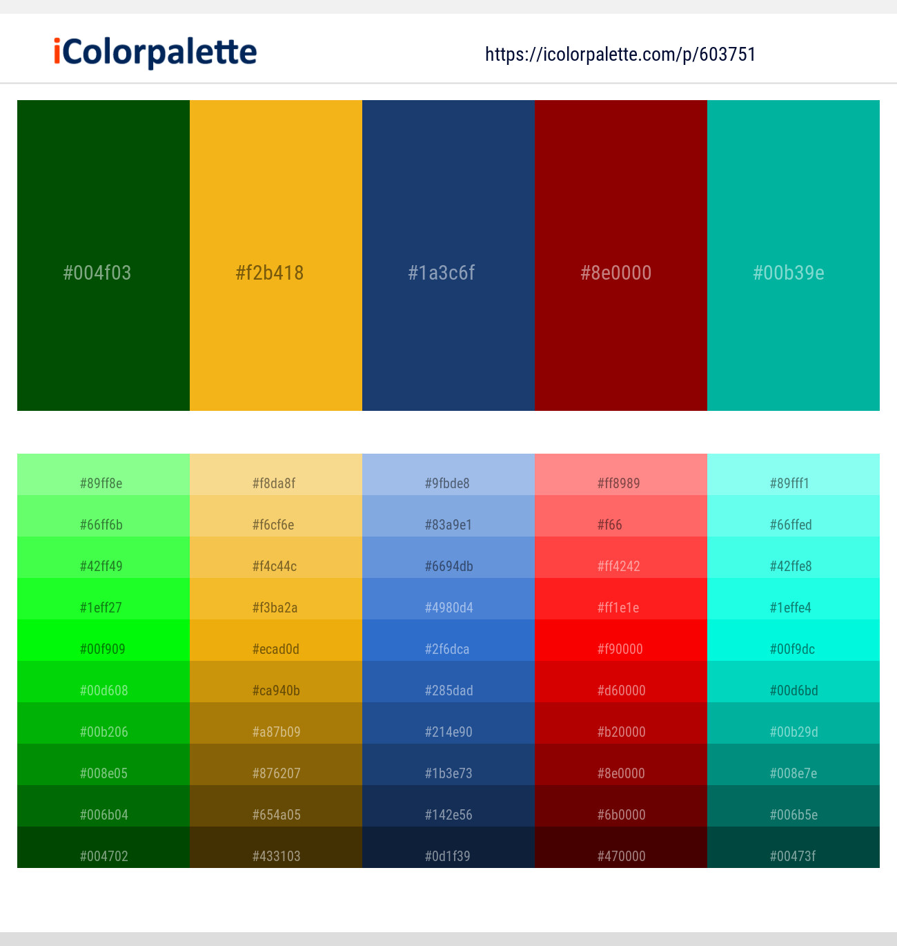6849+ Dark Green Color Palettes & Gradient Ideas | iColorPalette