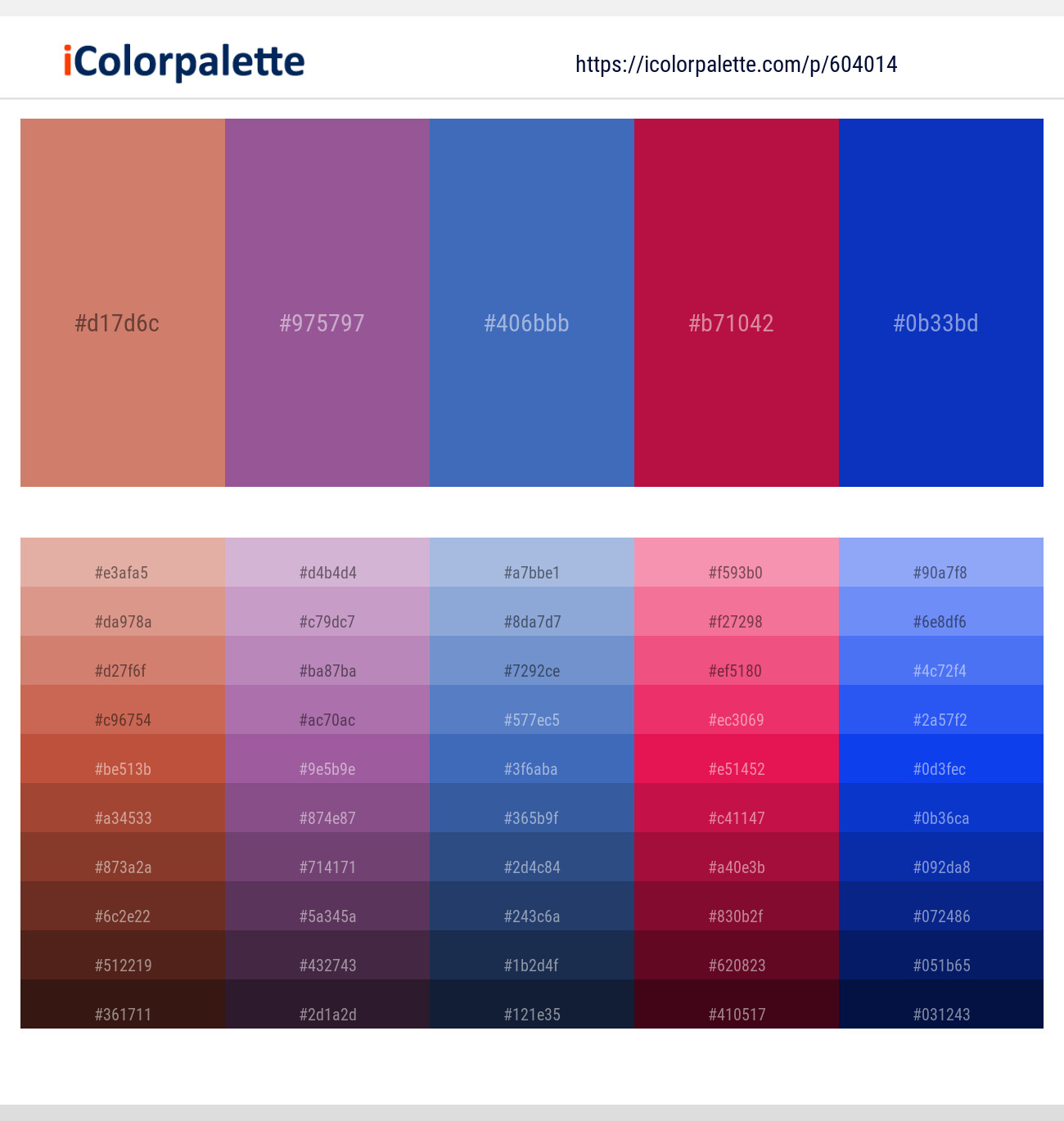 Japonica – Trendy Pink – San Marino – Shiraz – Persian Blue Color ...