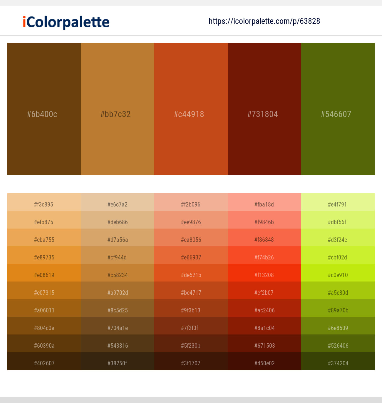 2 Latest Color Schemes with Copper And Green Leaf Color tone ...