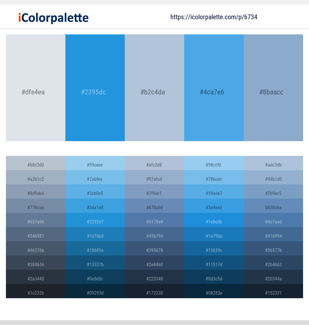 13 Latest Color Schemes with Curious Blue And Picton Blue Color tone ...