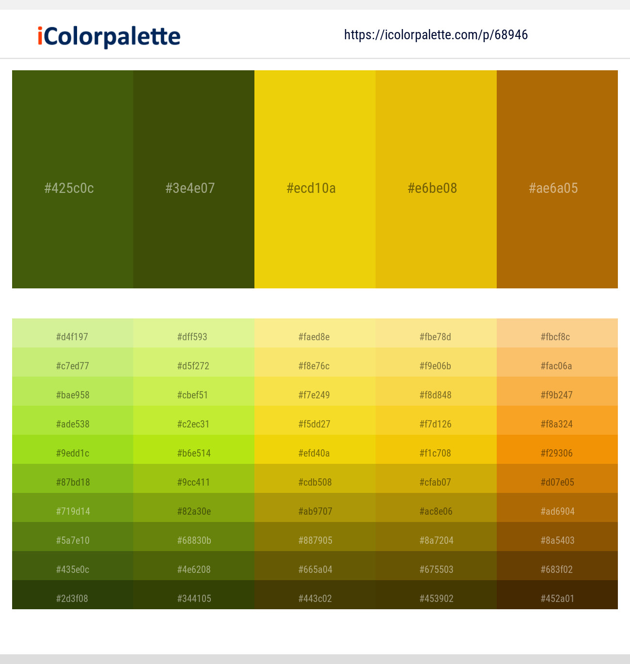 4 Latest Color Schemes with Corn And Corn Color tone combinations ...