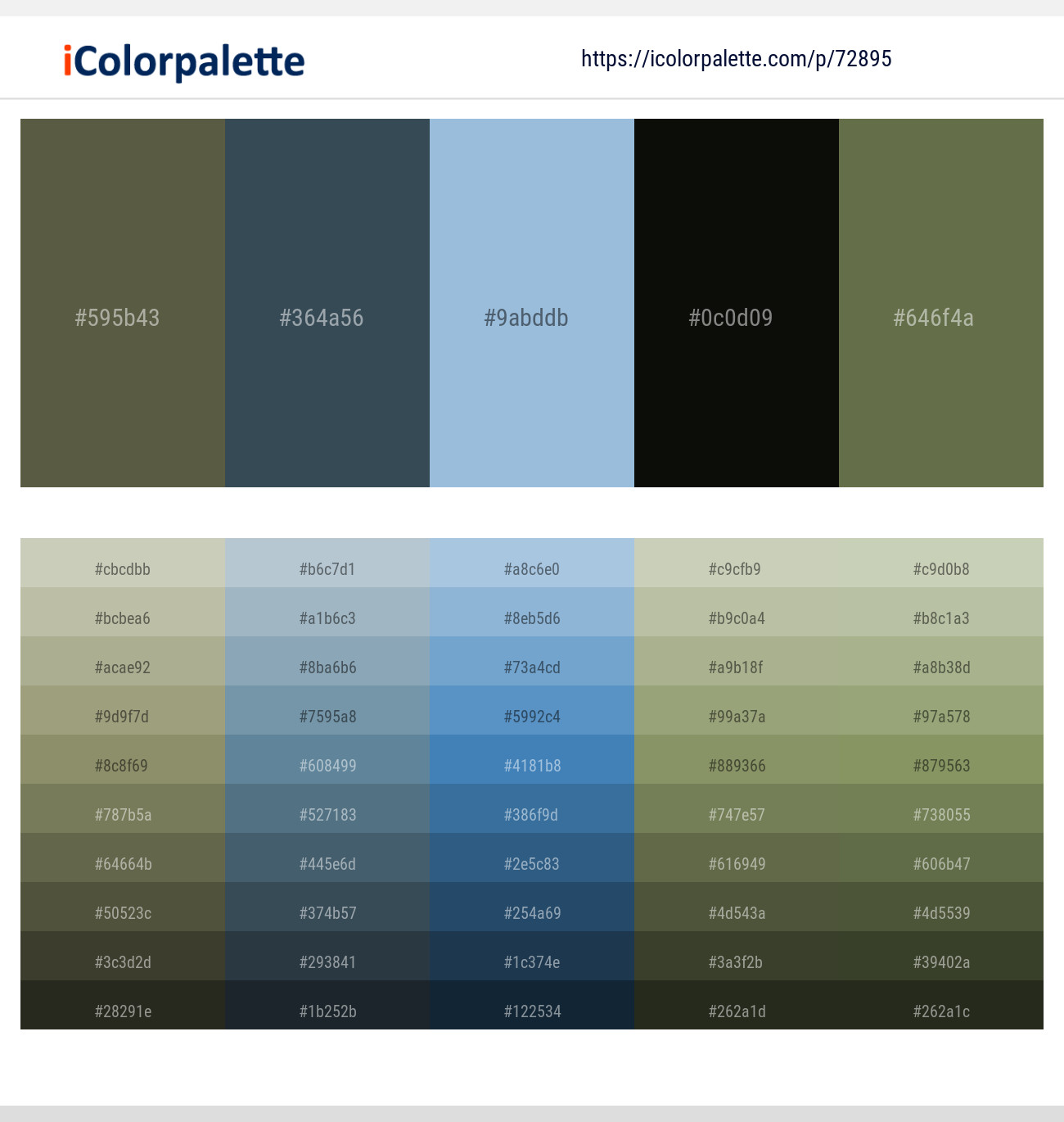 1 Latest Color Schemes with Oxford Blue And Morning Glory Color tone ...