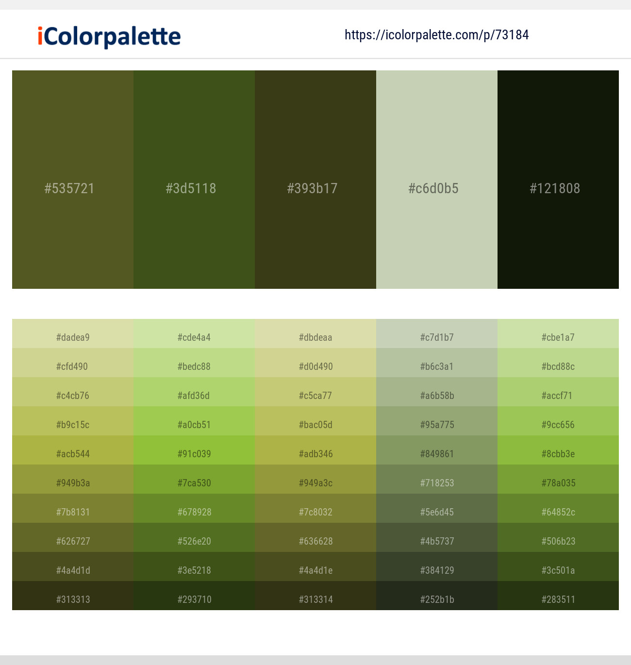 1+ Clover And Coriander Color Palettes & Gradient Ideas | iColorPalette