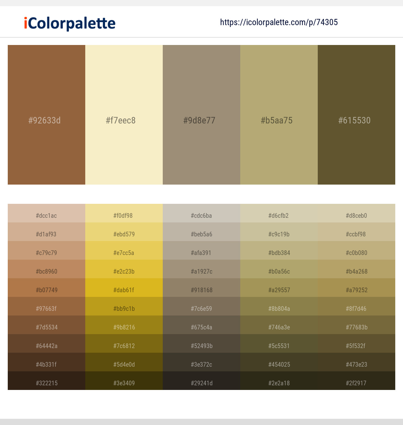 4 Latest Color Schemes with Potters Clay And Pale Oyster Color tone ...