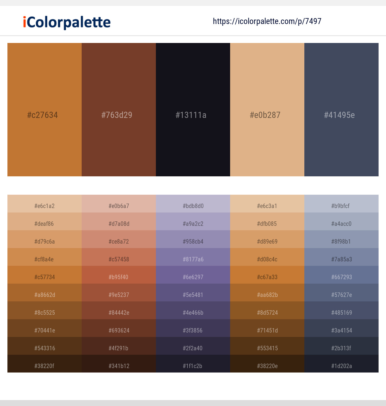 1 Latest Color Schemes with Copper And Cinder Color tone combinations ...