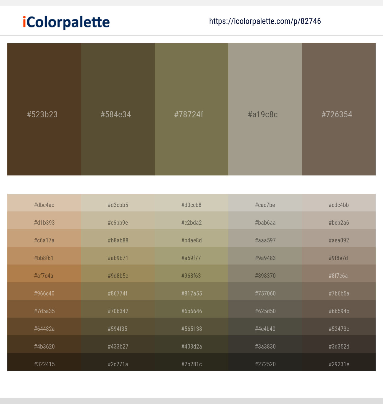 2+ Irish Coffee And Gray Olive Color Palettes & Gradient Ideas ...