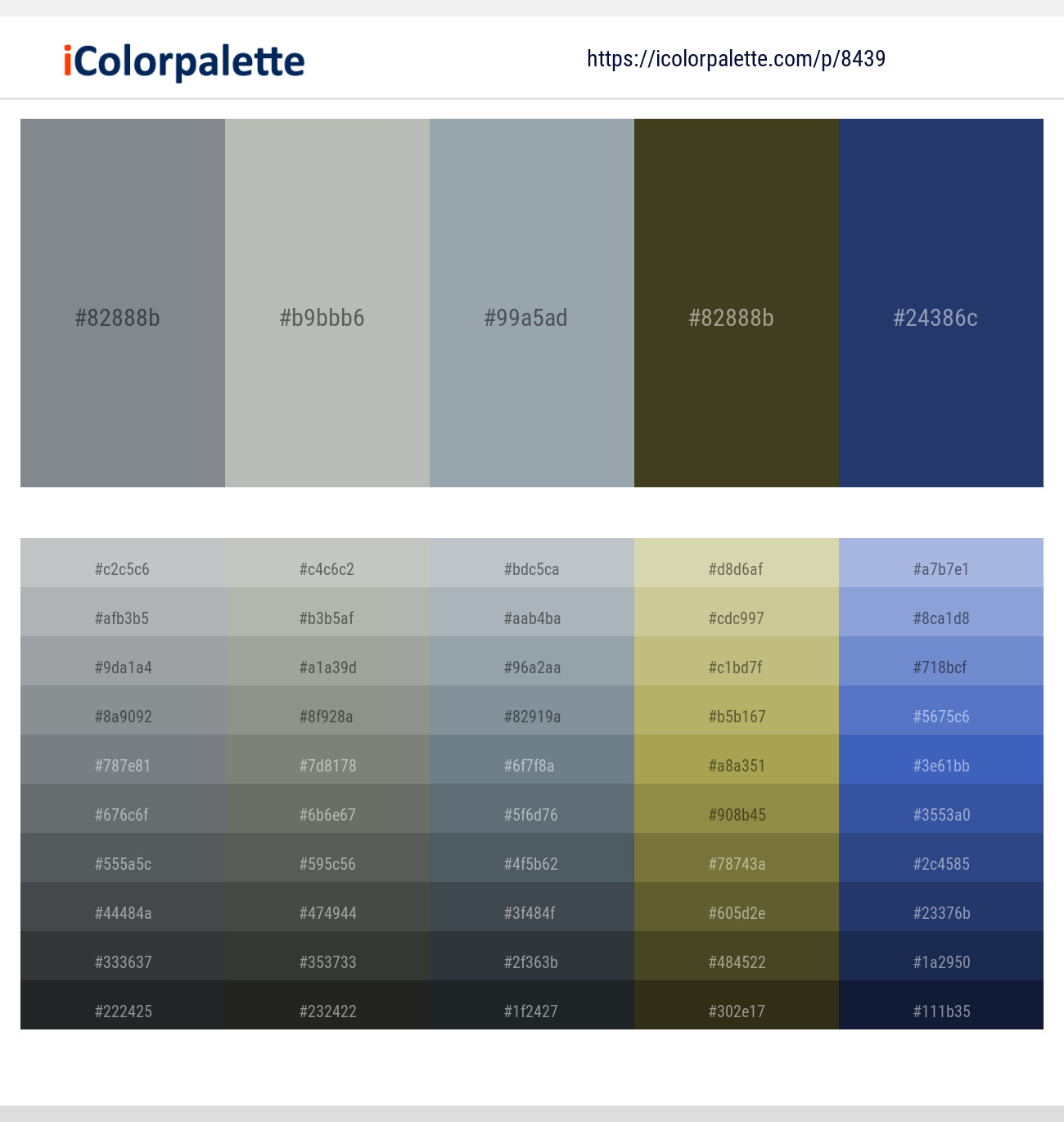 Oslo Gray – Gray Nickel – Gray Chateau – Lisbon Brown – Astronaut Color ...