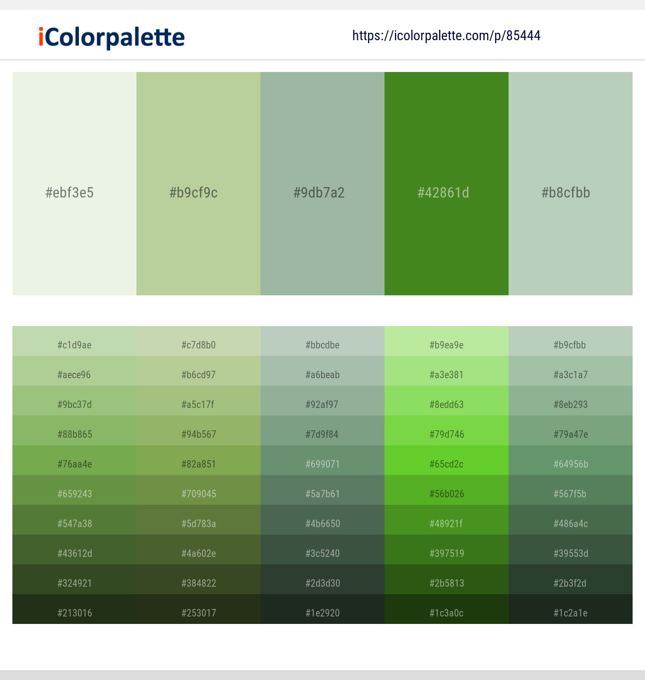 2 Latest Color Schemes with Summer Green And Gum Leaf Color tone ...