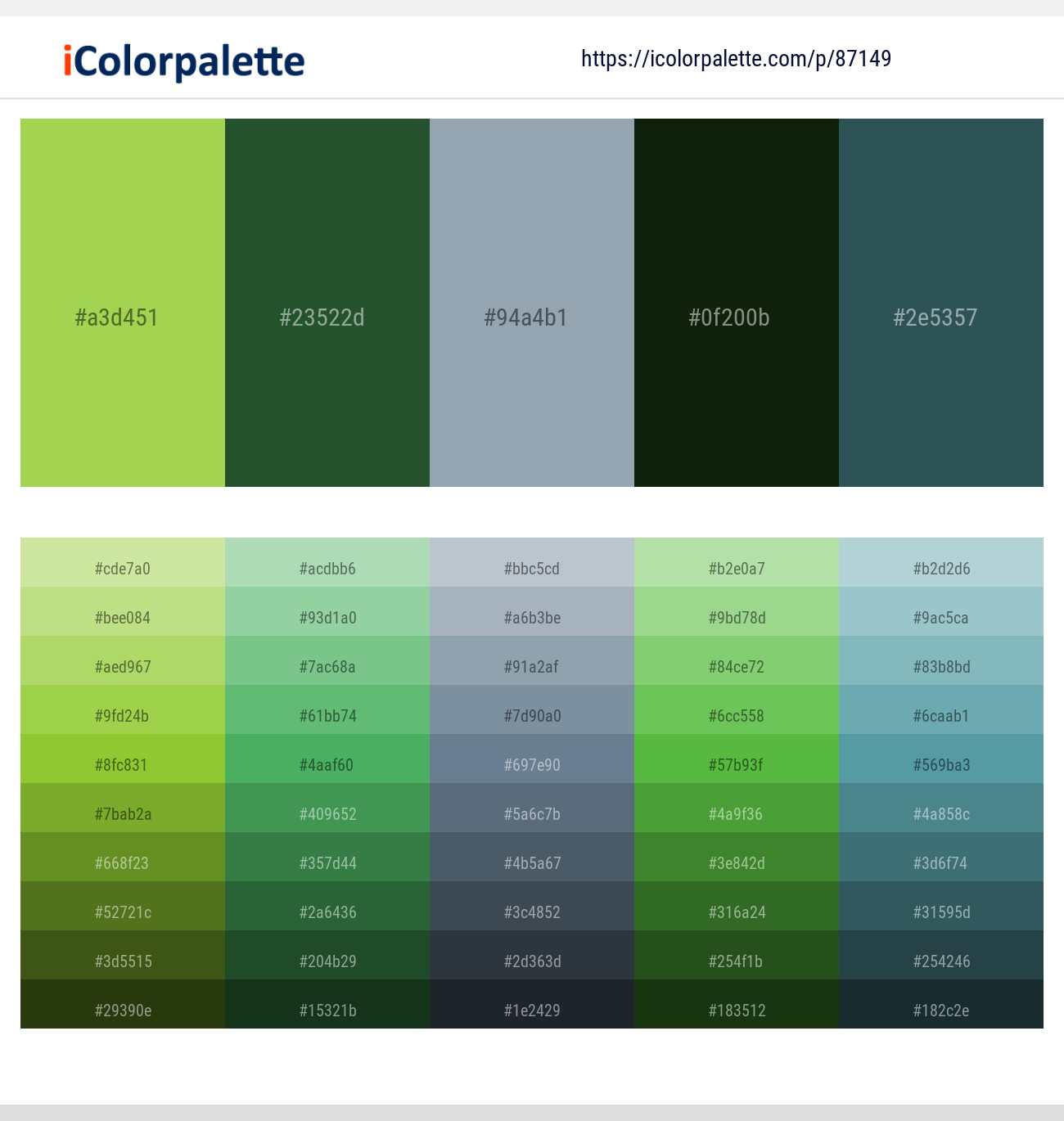 1 Latest Color Schemes with Seaweed And Spectra Color tone combinations ...