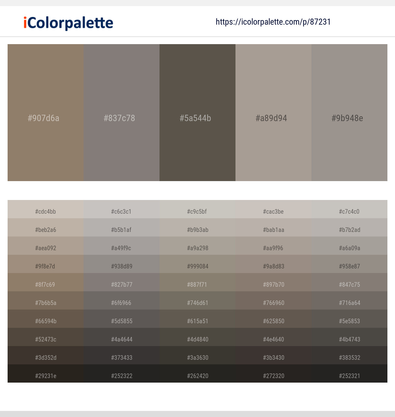 Makara – Concord – Fuscous Gray – Zorba – Zorba Color scheme ...