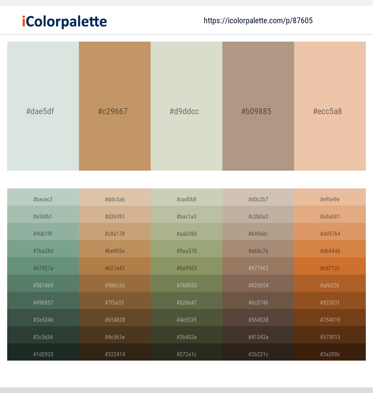 1 Latest Color Schemes with Moon Mist And Desert Sand Color tone ...