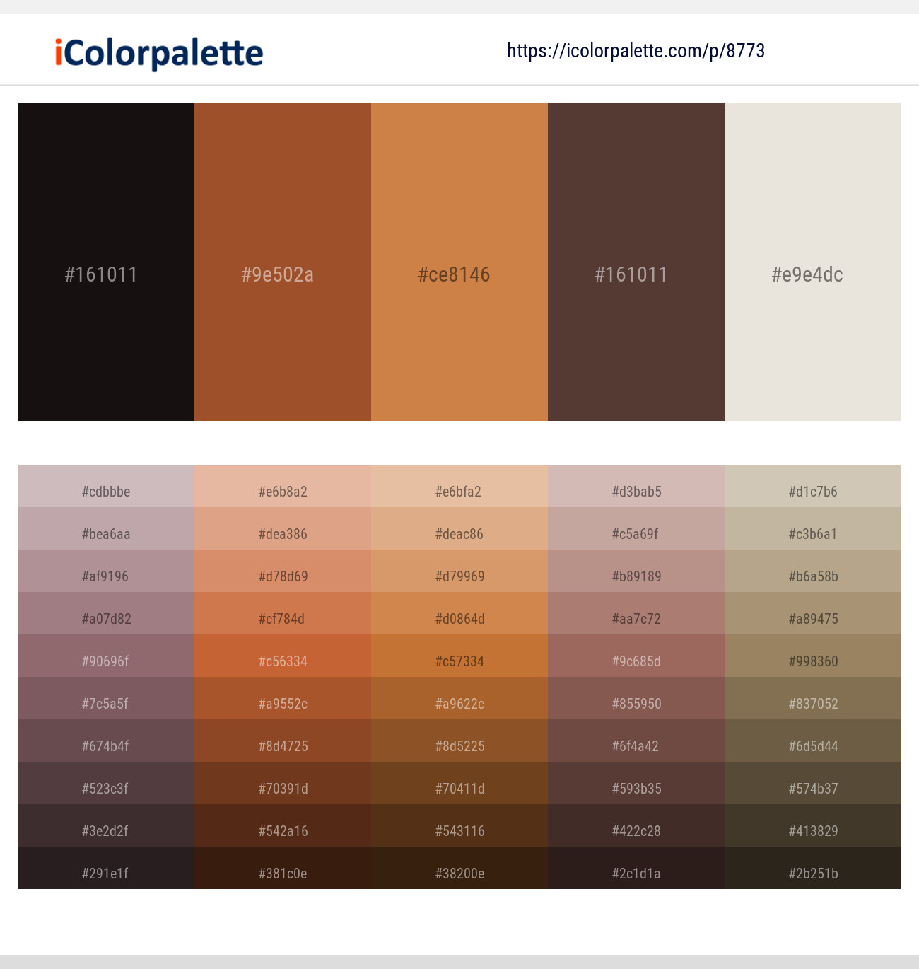 2 Latest Color Schemes with Congo Brown And Satin Linen Color tone ...