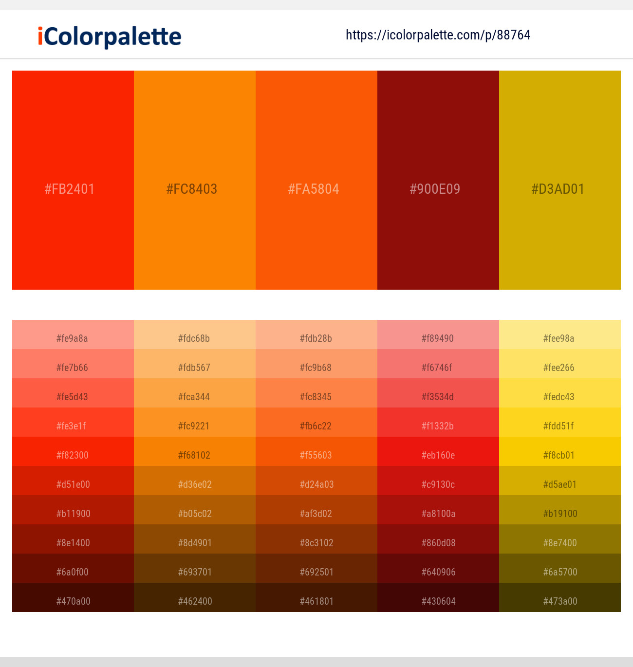 2 Latest Color Schemes with Scarlet And International Orange Color tone ...