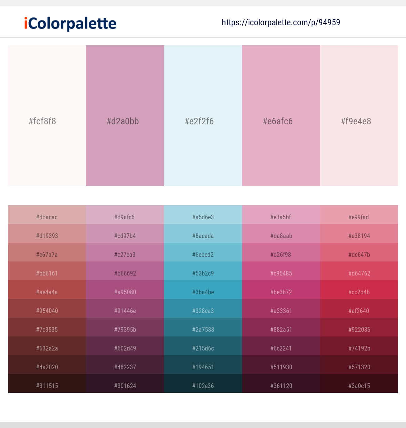 1+ Iceberg And We Peep Color Palettes & Gradient Ideas | iColorPalette