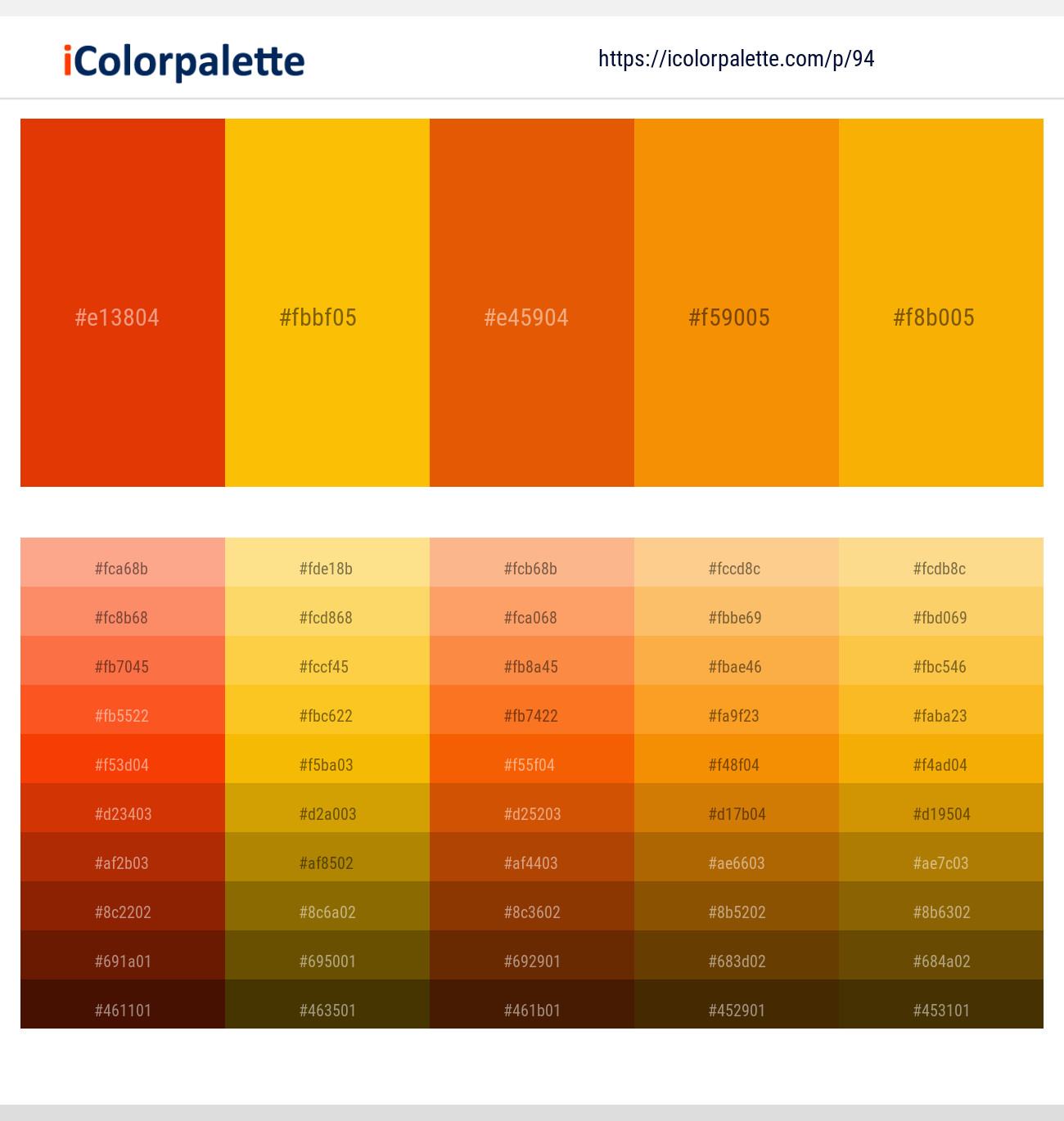 Orange Color Palettes & Gradients - Page 624 | iColorPalette