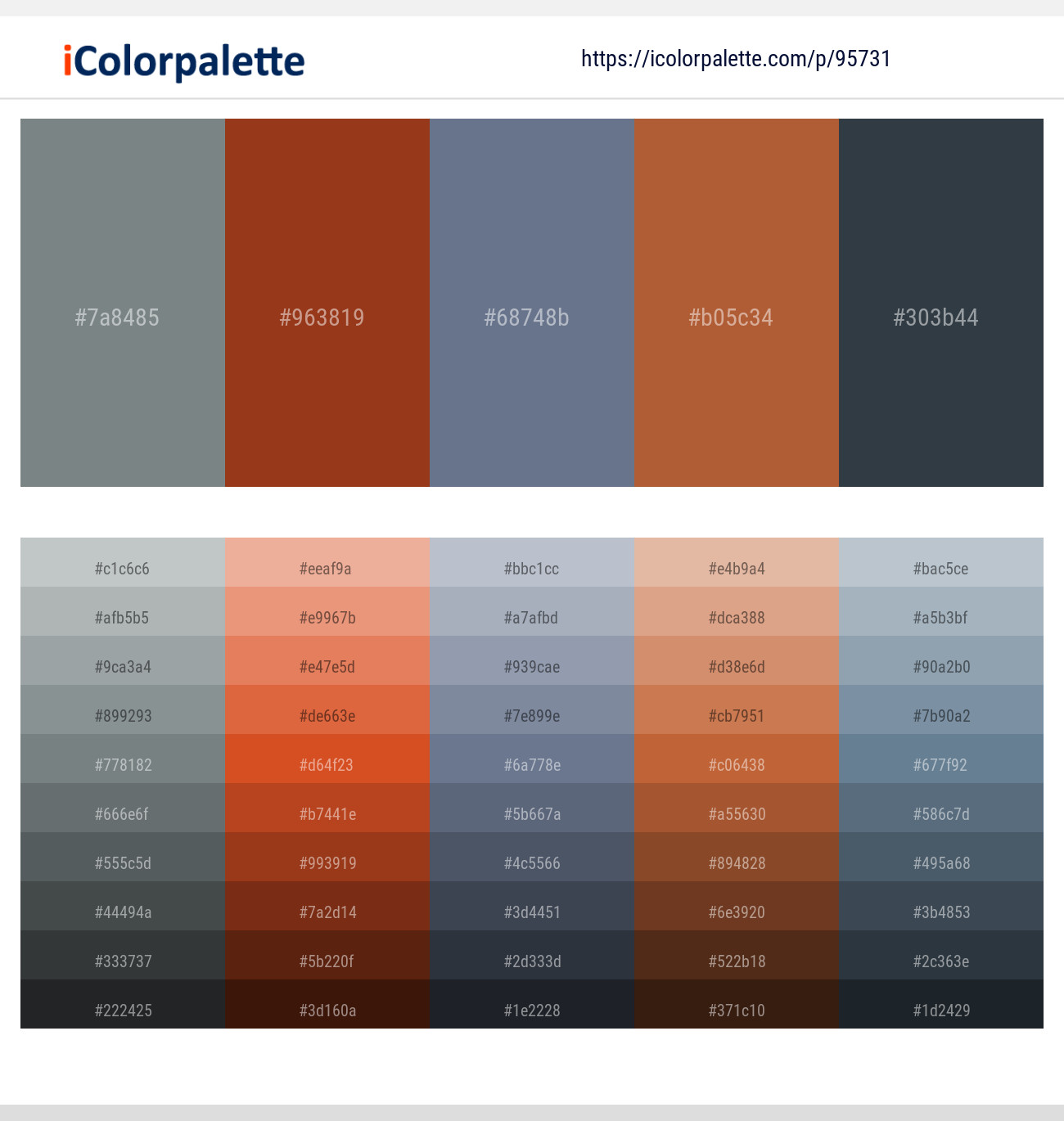 1 Latest Color Schemes with Slate Gray And Brown Rust Color tone ...