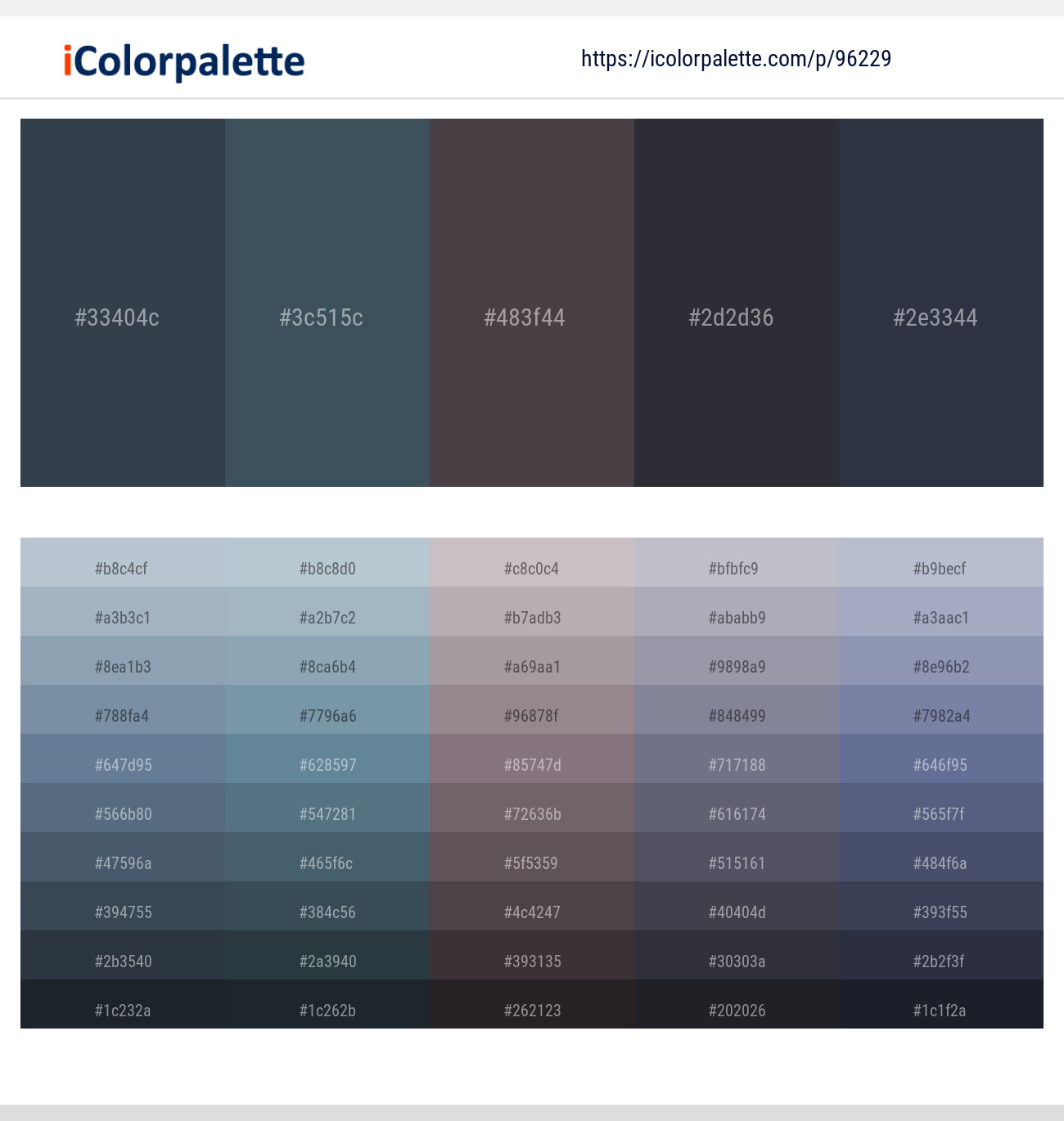 Oxford Blue and Oxford Blue – iColorpalette