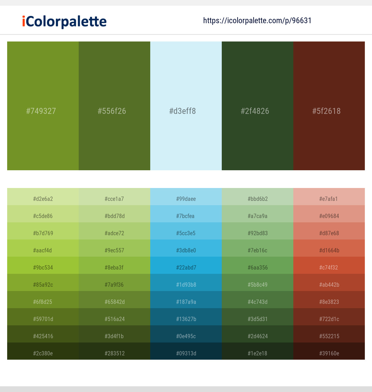 2 Latest Color Schemes with Green Kelp And Espresso Color tone ...