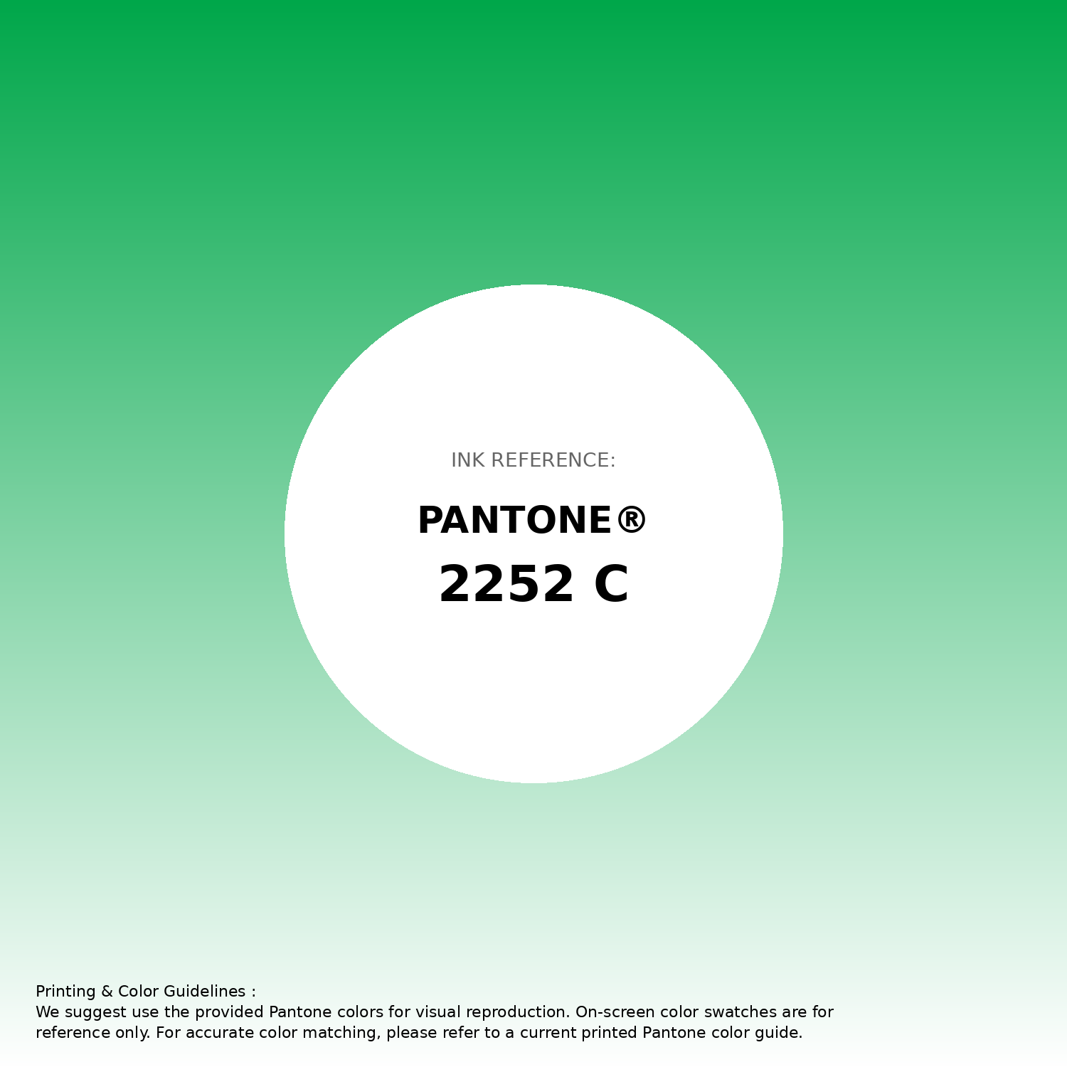 Hex Color #00a74a | Printing Match PANTONE 2252 C | Color conversion ...