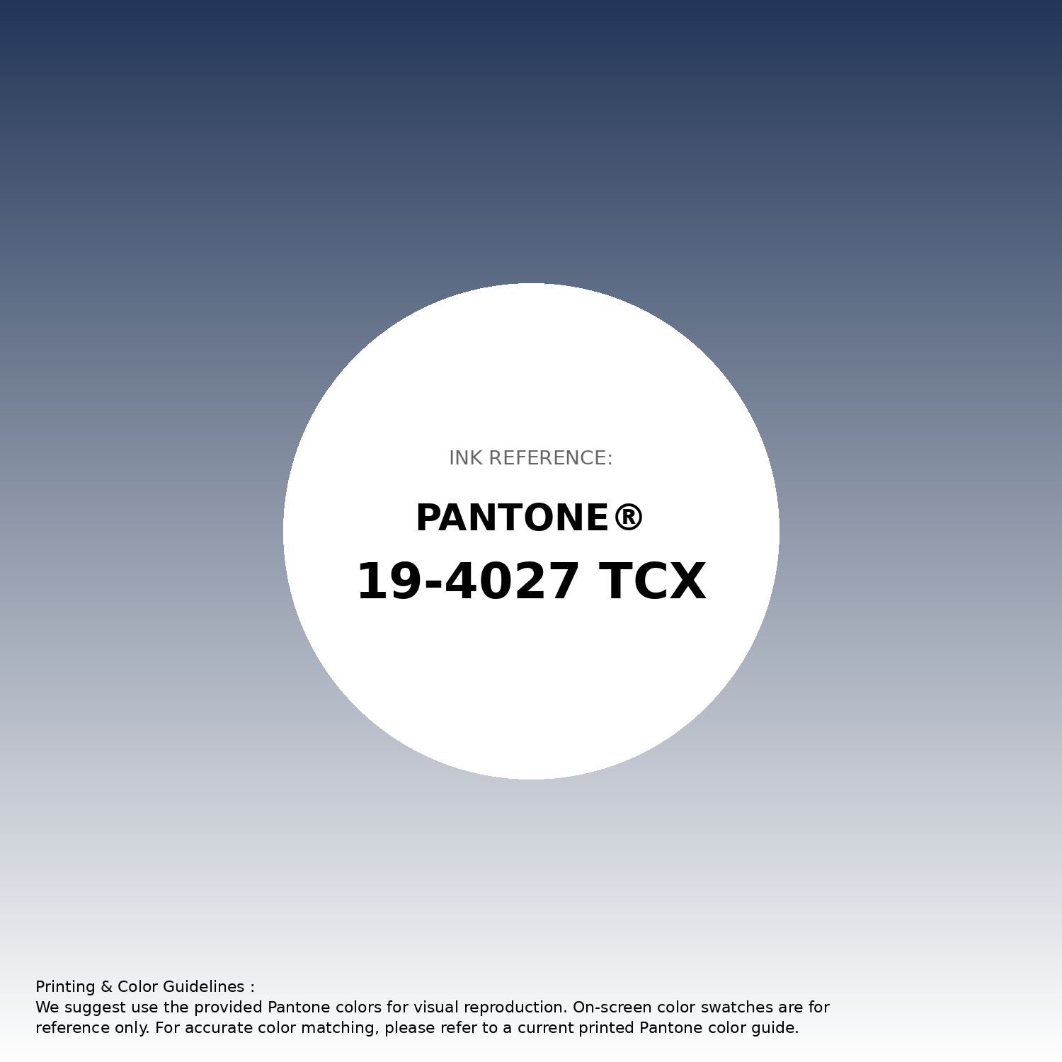 Hex Color #233658 | Printing Match PANTONE 19-4027 TCX | Color ...