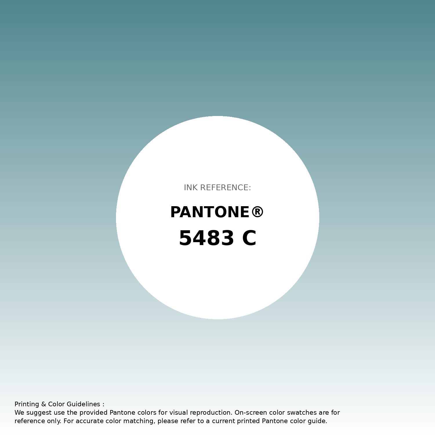 Hex Color #4f868e | Printing Match PANTONE 5483 C | Color conversion ...