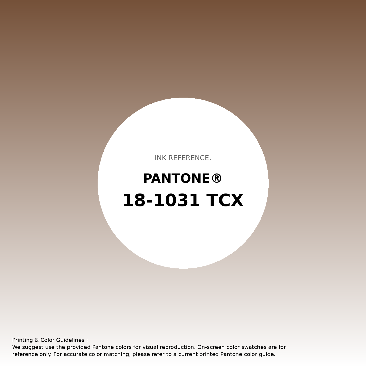 Toffee | Printing Match PANTONE 18-1031 TCX | Color conversion CMYK ...