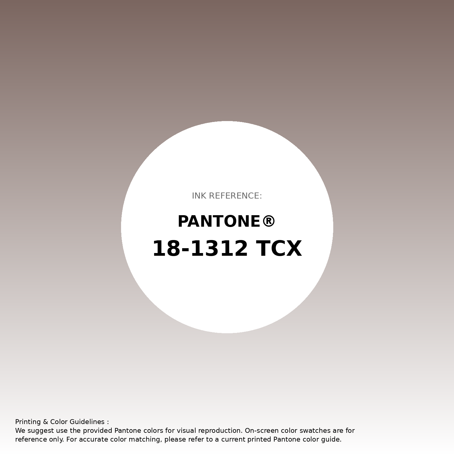 Hex Color #7b6660 | Printing Match PANTONE 18-1312 TCX | Color ...