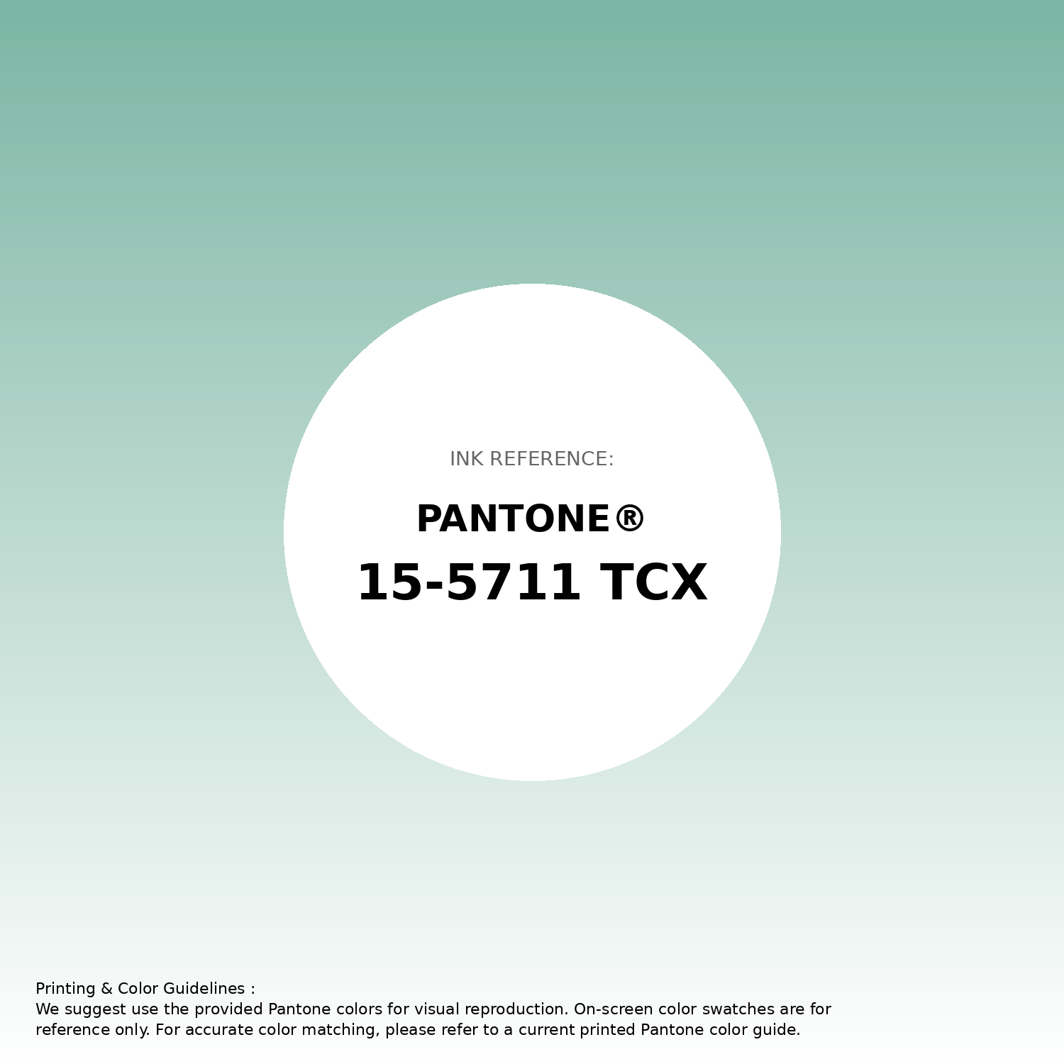 Dusty Jade Green | Printing Match PANTONE 15-5711 TCX | Color ...