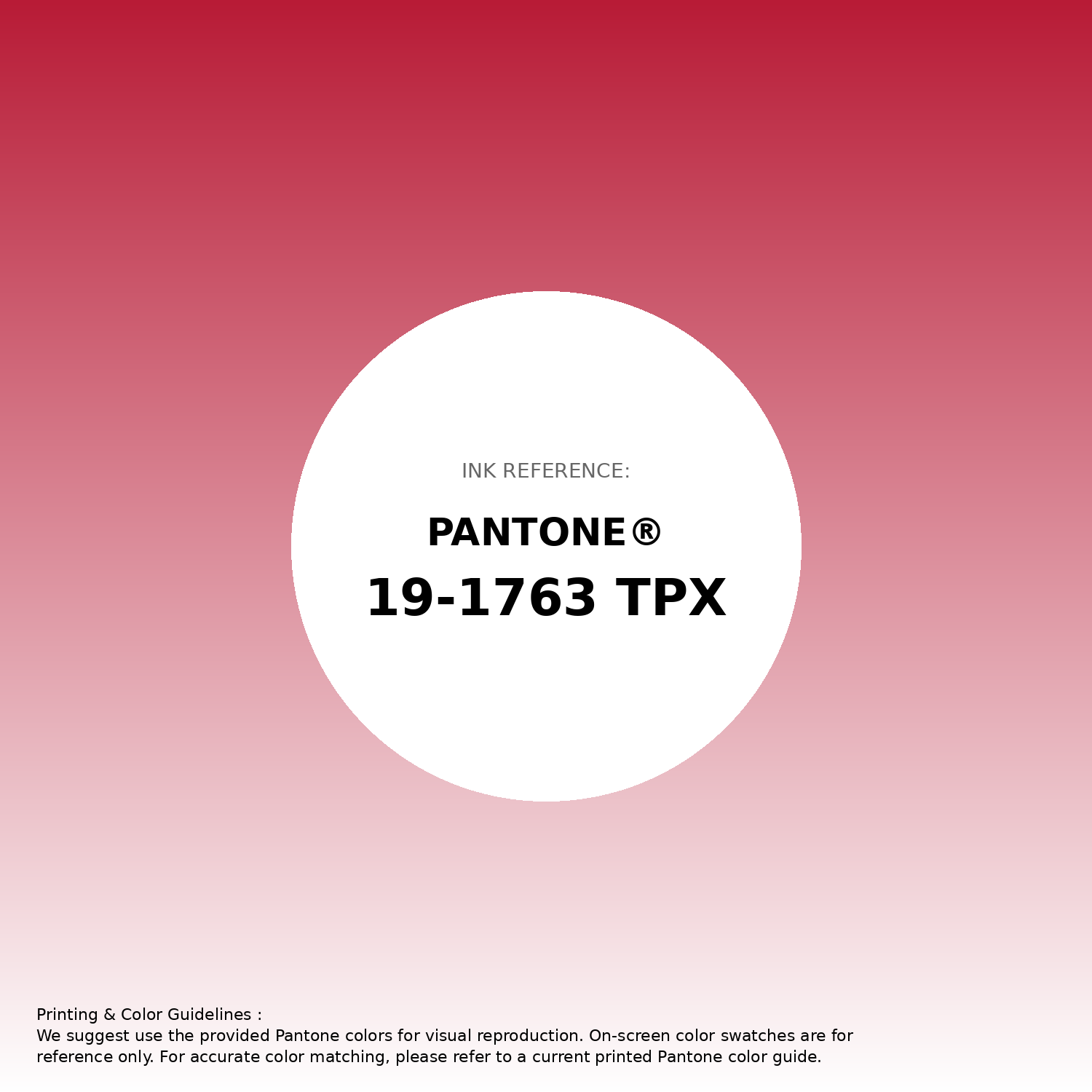 Hex Color #b81b36 | Printing Match PANTONE 19-1763 TPX | Color ...