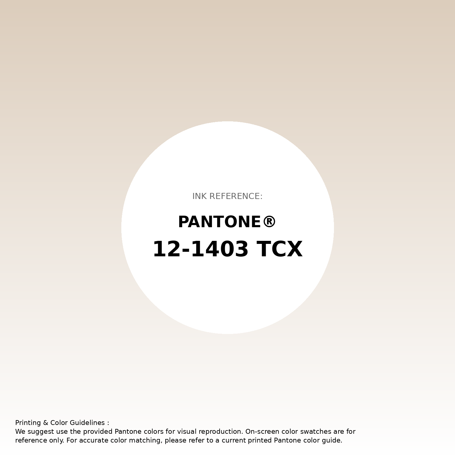 Tapioca | Printing Match PANTONE 12-1403 TCX | Color conversion CMYK ...