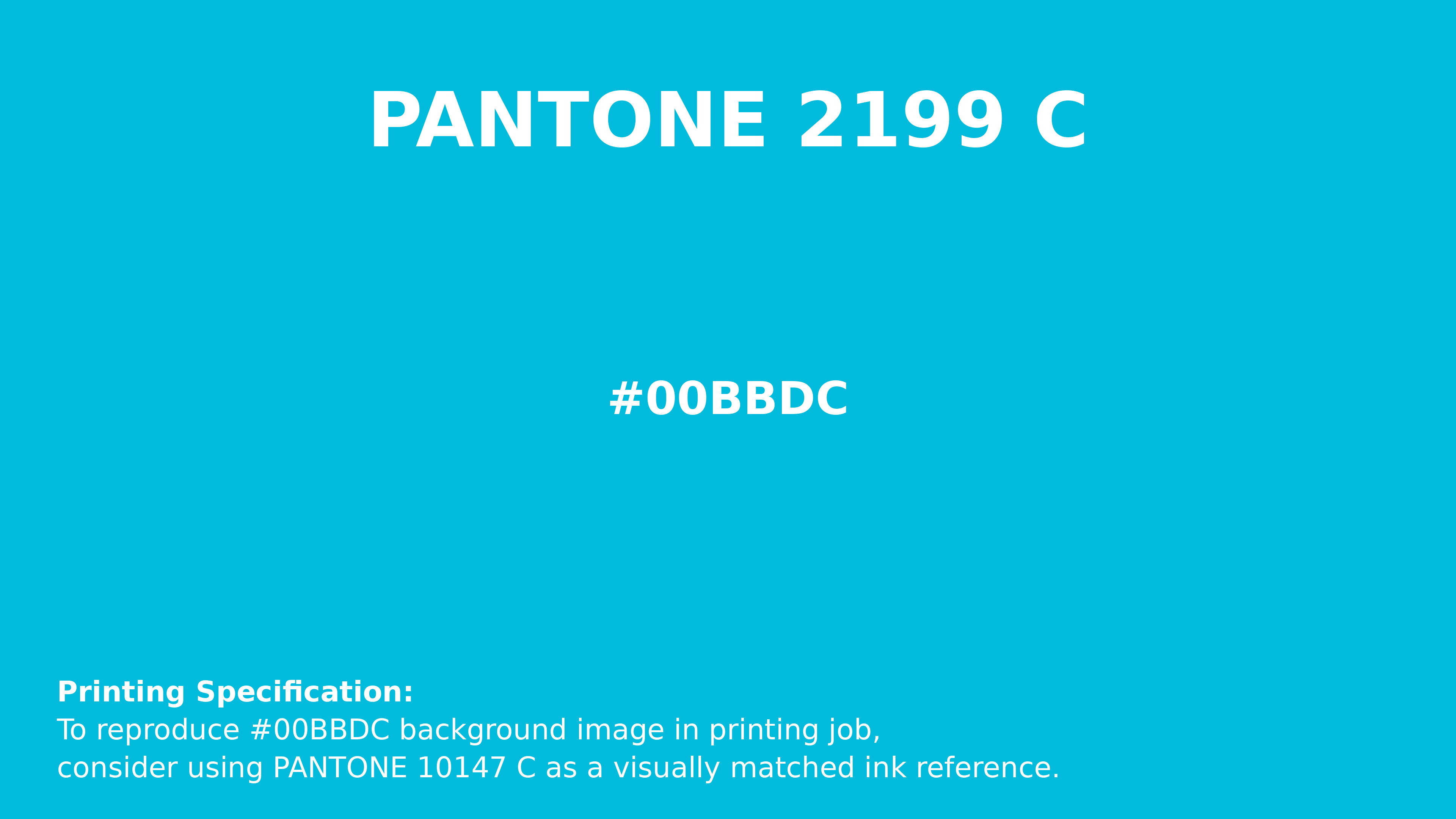 Hex Color #00bbdc | Printing Match PANTONE 2199 C | Color conversion ...