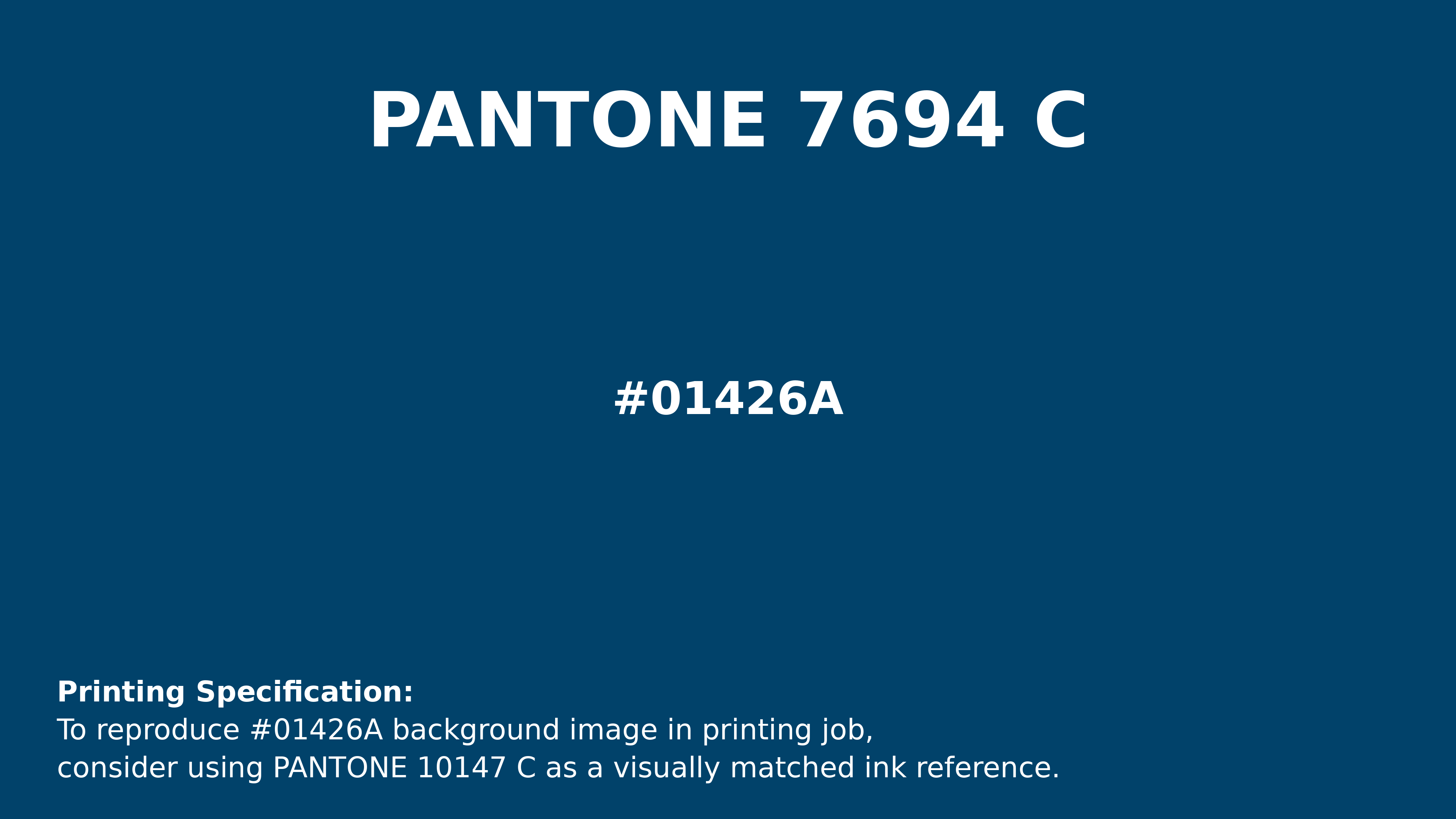 Hex Color #01426a | Printing Match PANTONE 7694 C | Color conversion ...