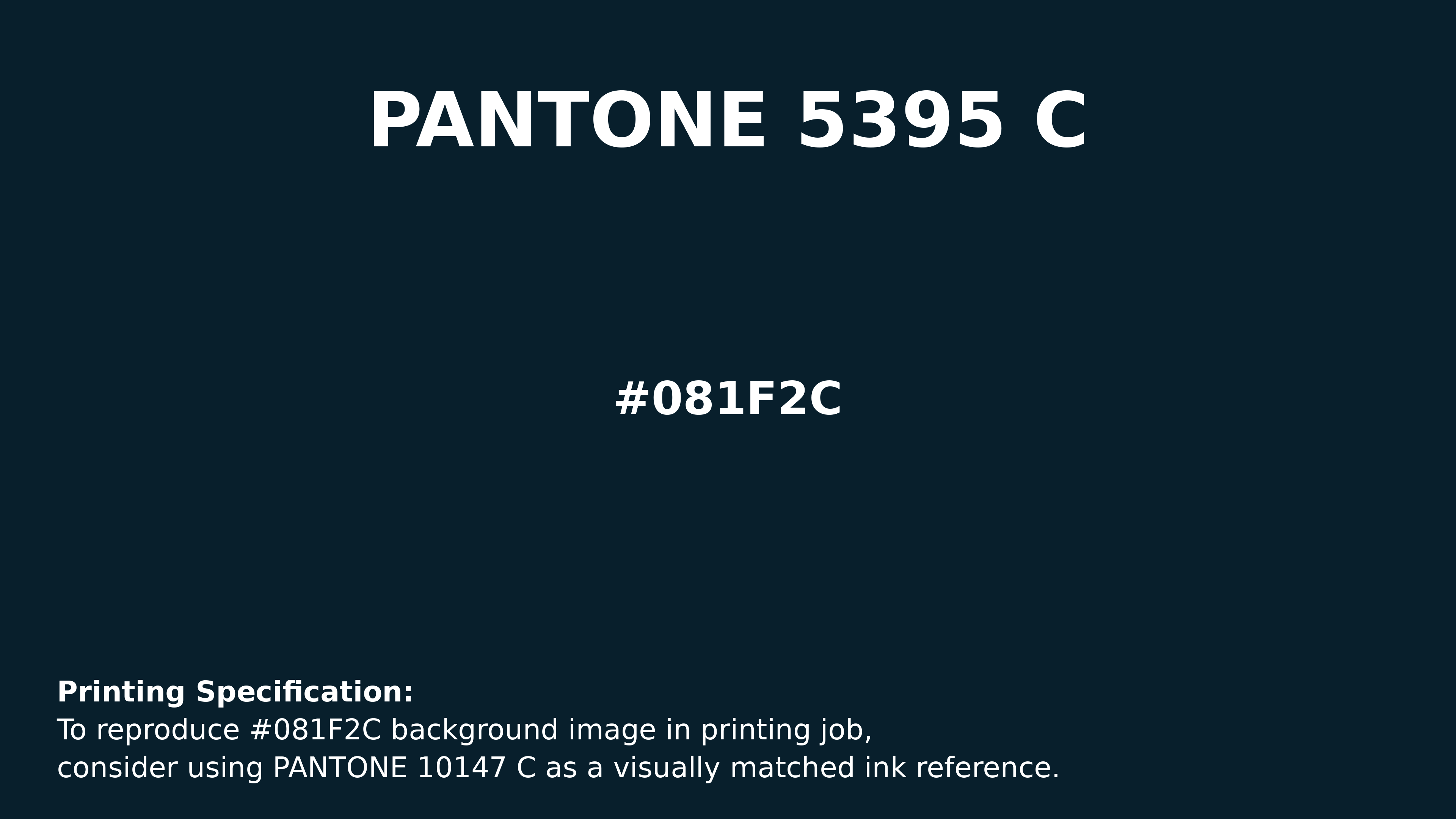 Hex Color #081f2c | Printing Match PANTONE 5395 C | Color conversion ...