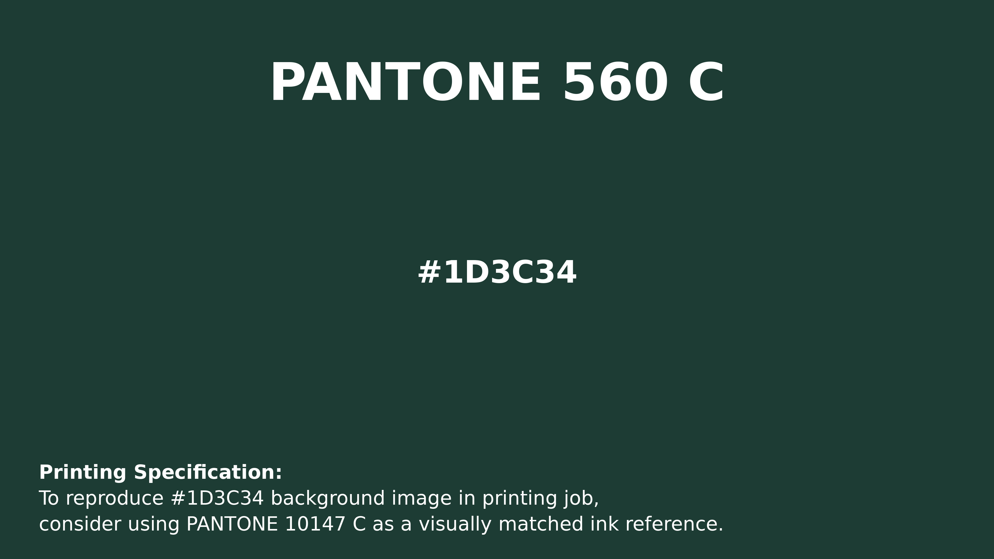 Hex Color #1d3c34 | Printing Match PANTONE 560 C | Color conversion ...