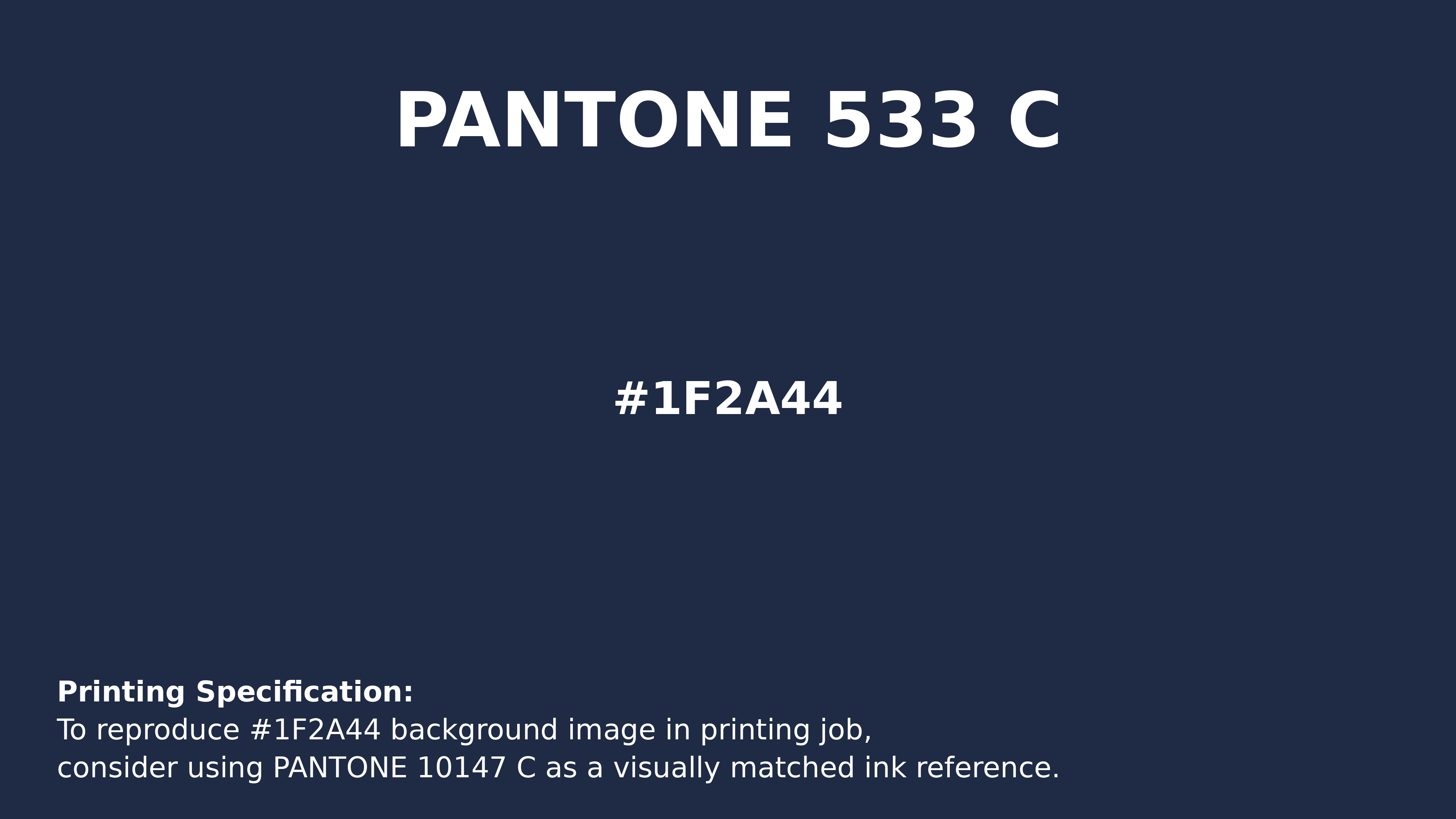 Hex Color #1f2a44 | Pantone PANTONE 533 C | Hsl | Rgb
