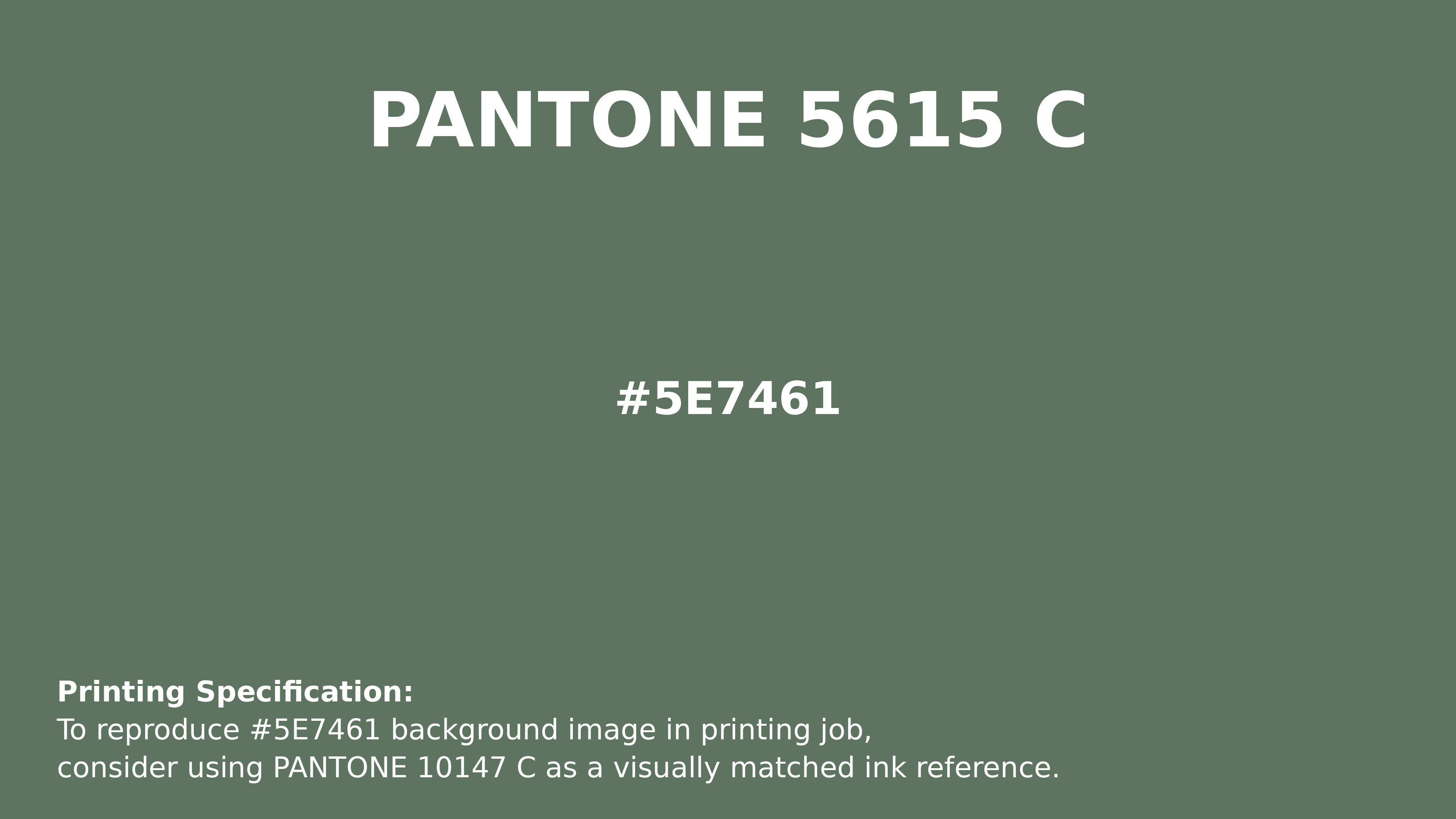 Hex Color #5e7461 | Printing Match PANTONE 5615 C | Color conversion ...