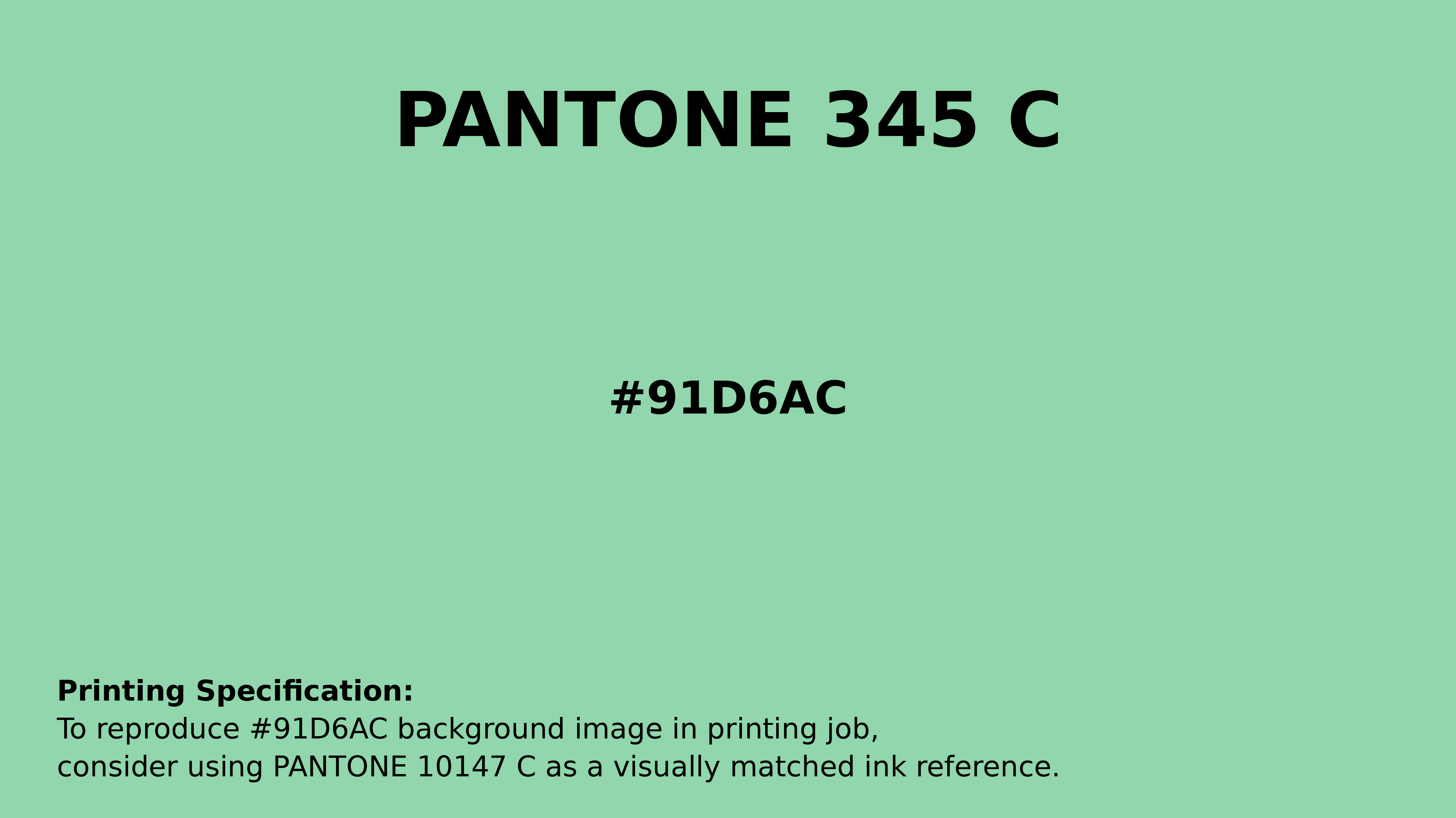 Hex Color #91d6ac | Printing Match PANTONE 345 C | Color conversion ...