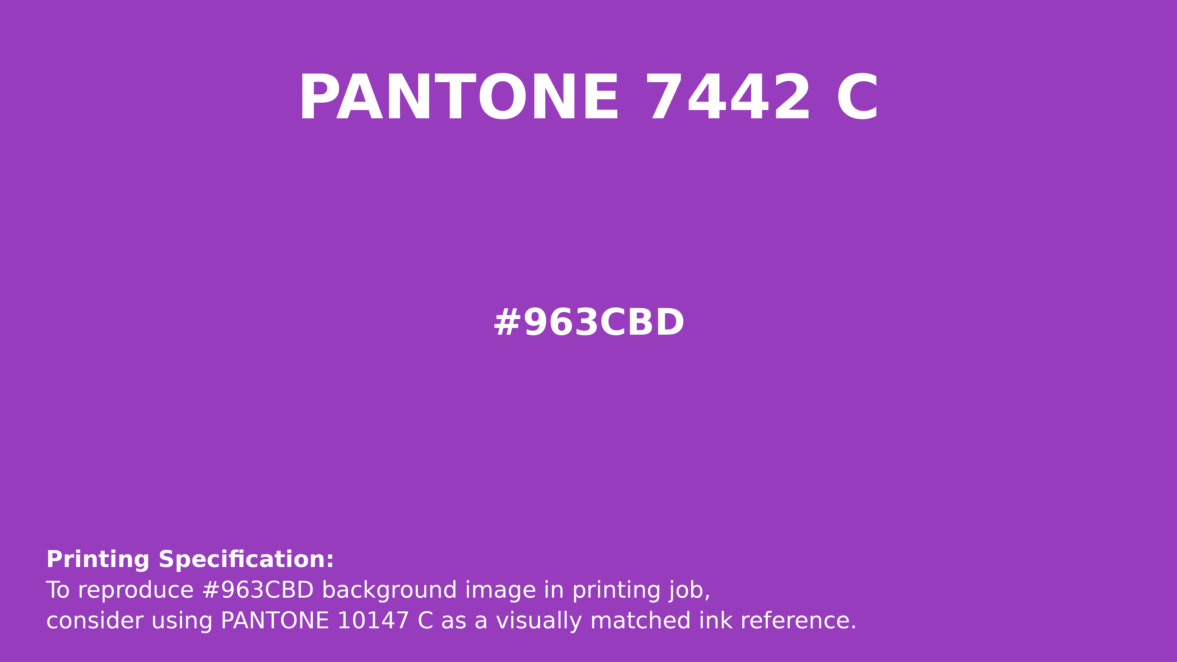 Hex Color #963cbd | Printing Match PANTONE 7442 C | Color conversion ...